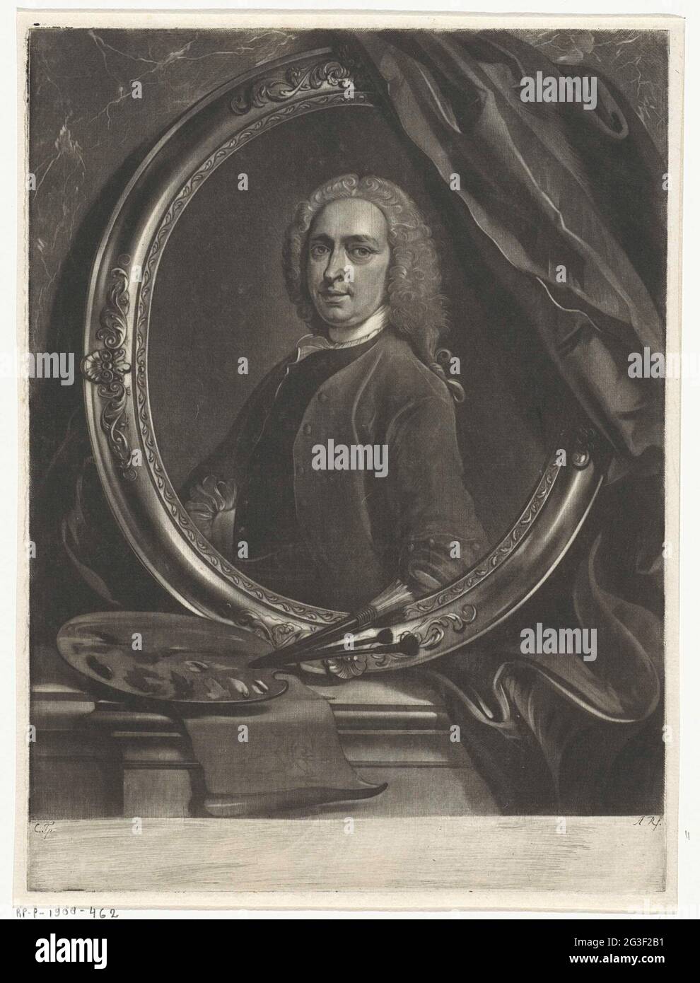 Self-portrait of Cornelis Troost. The painter, watercolorist and print ...