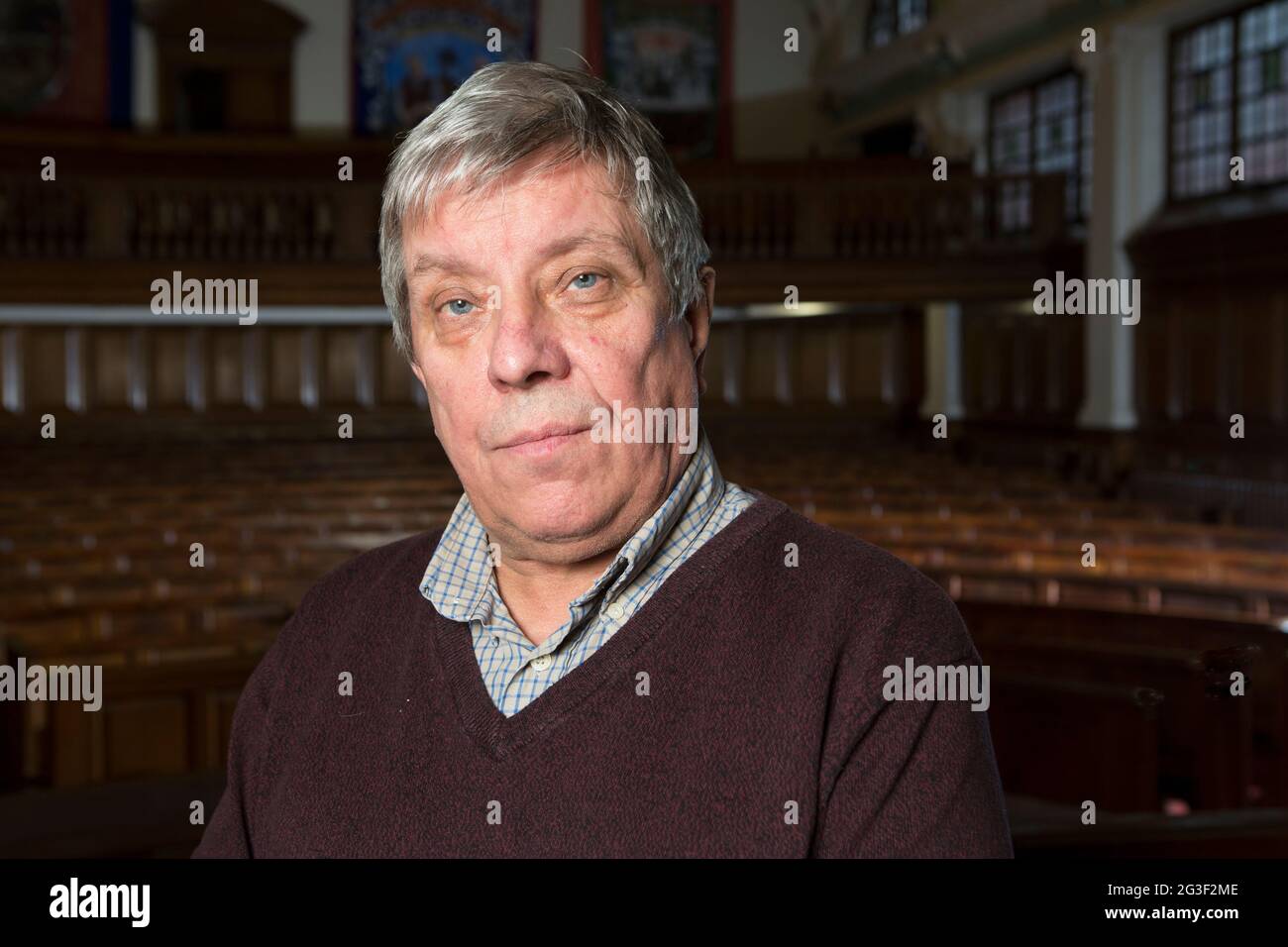 Alan Mardghum (Secretary of the DMA) photographed in the Durham Miners ...