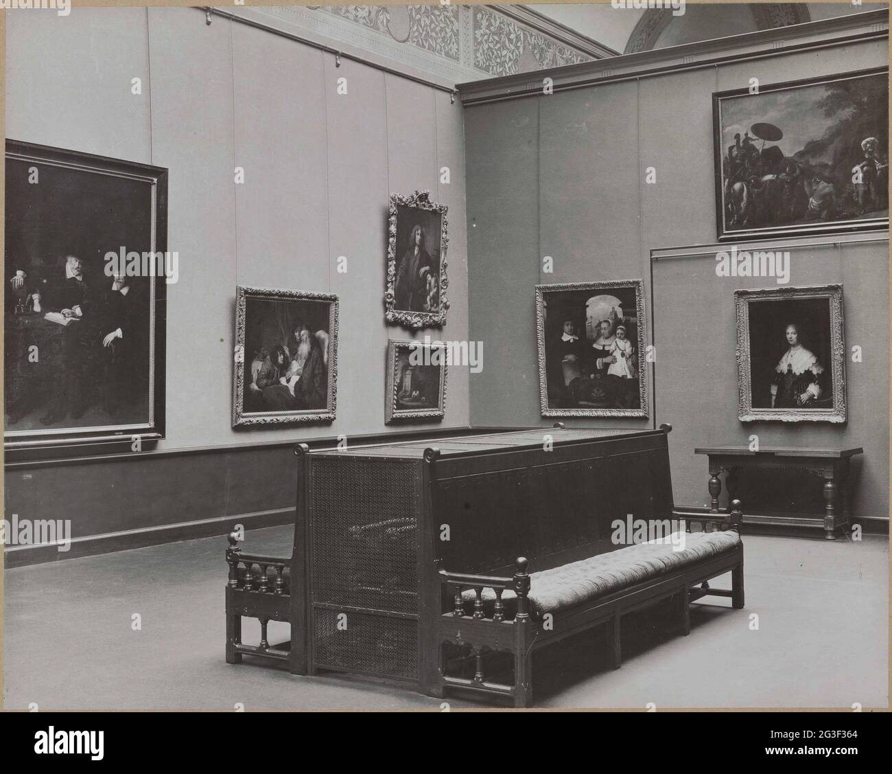 Room with paintings from the early rembrandt school, including a ...