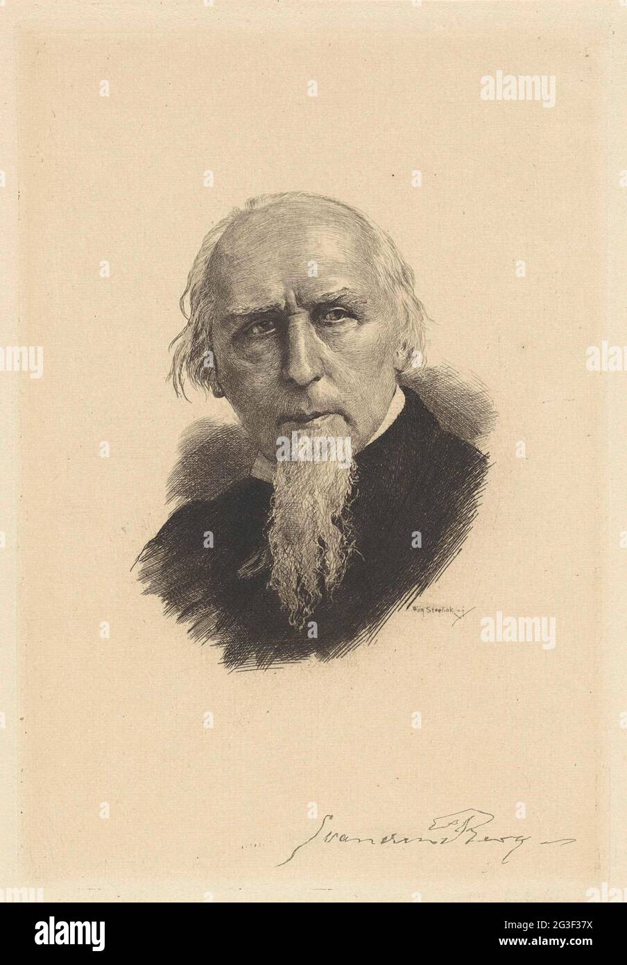 Portrait of Simon van den Berg. Portrait of the artist Simon van den ...