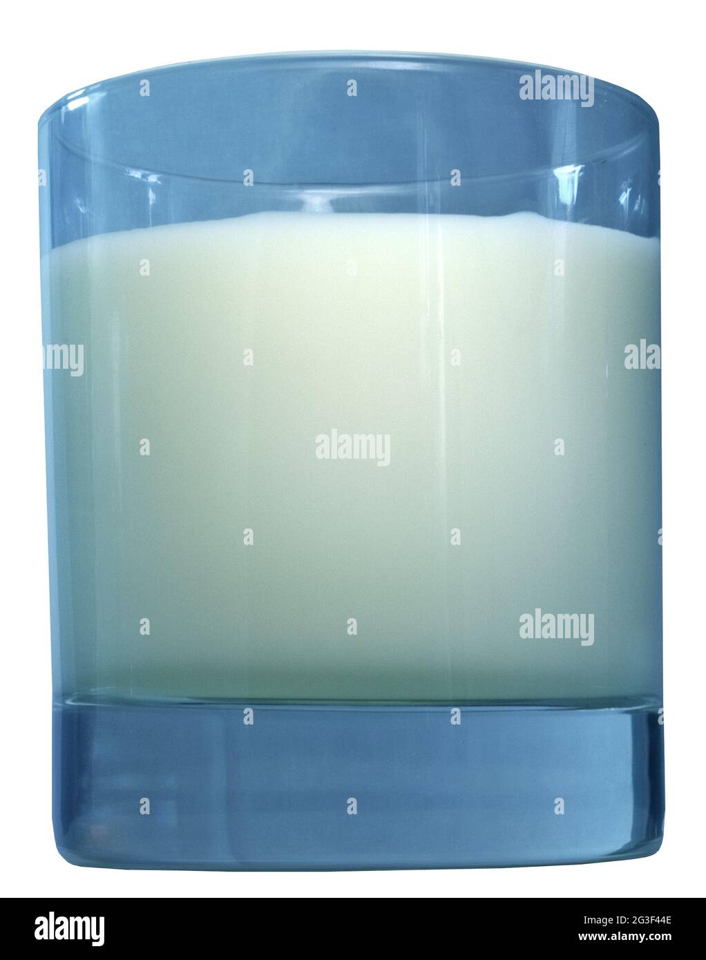 Transparent glass with a white liquid Stock Photo - Alamy