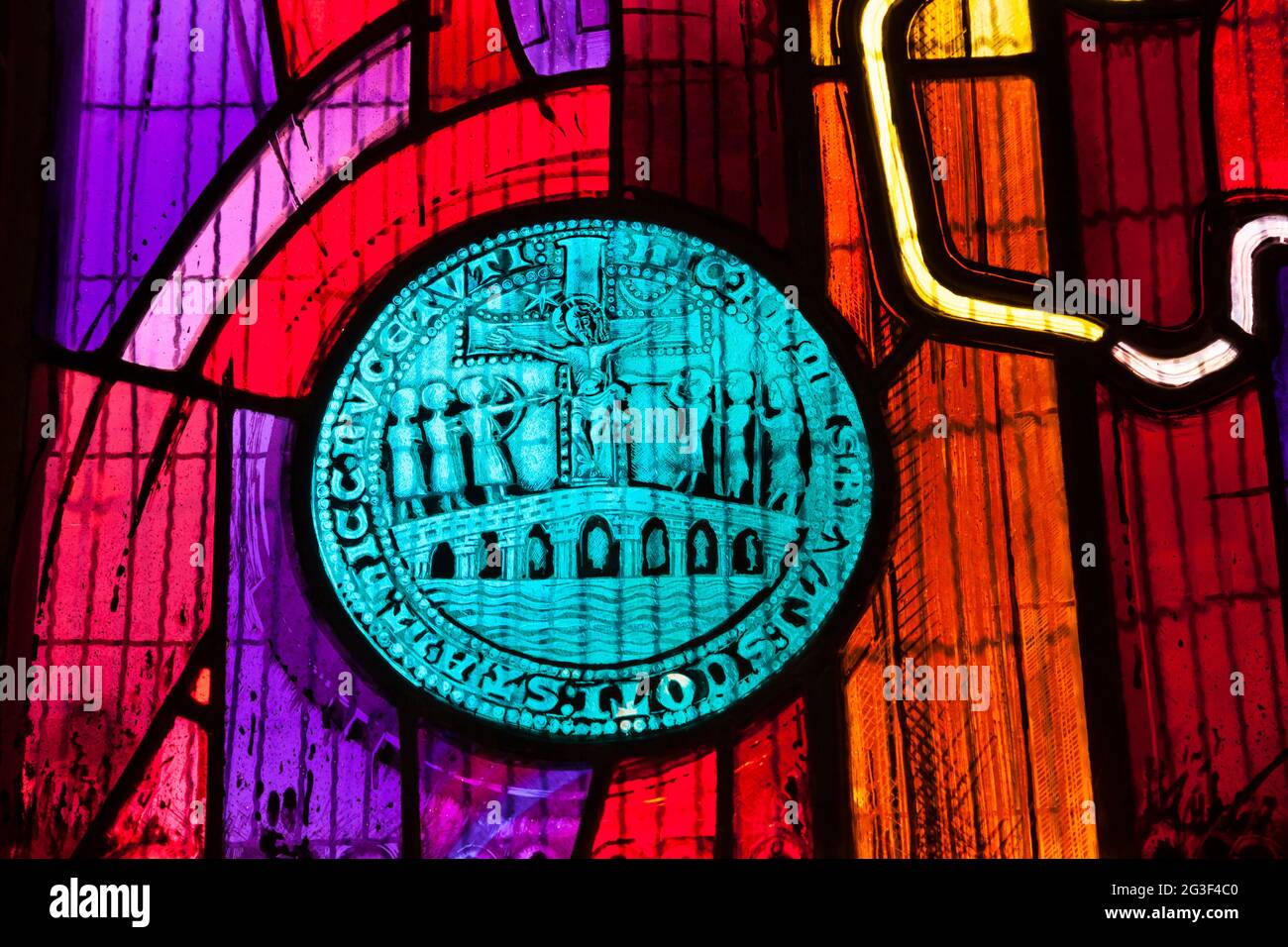 The Guildry window in the Church of the Holy Rude in Stirling, Scotland ...