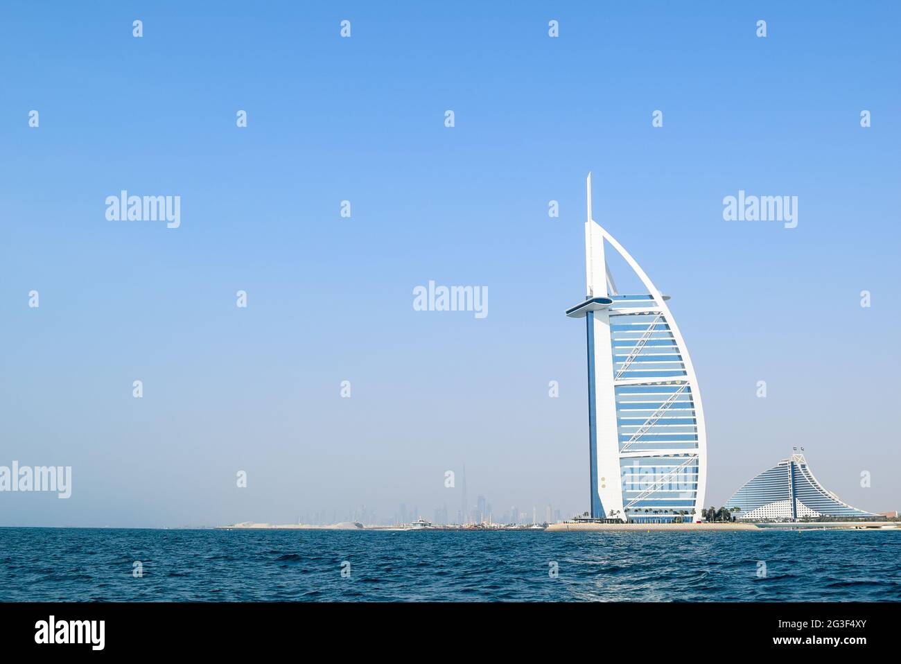 Skyline of Burj al Arab Hotel, the iconic landmark in Dubai Stock Photo ...