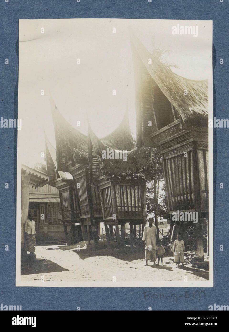 Paths in the analogue on Sumatra. Part of travel album with photographs ...