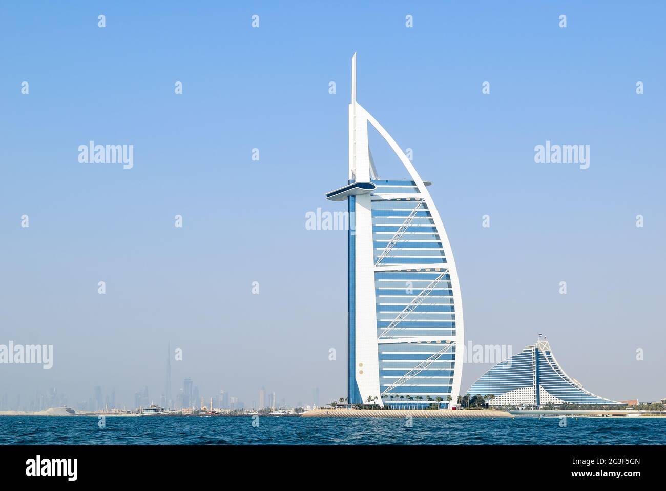 Skyline of Burj al Arab Hotel, the iconic landmark in Dubai Stock Photo ...
