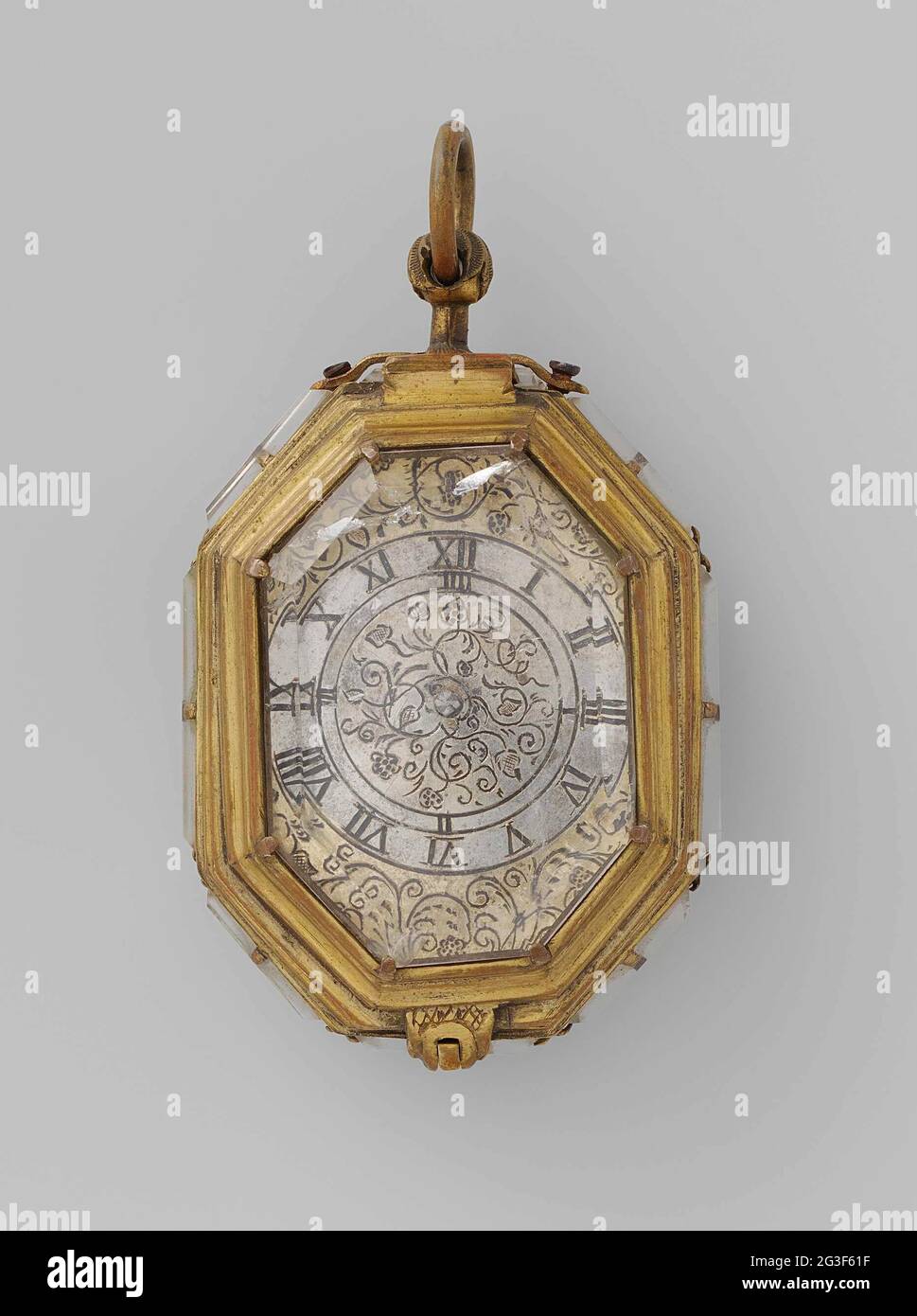 Octagonal crystal watch with an oval interior. Octagonal crystal watch ...