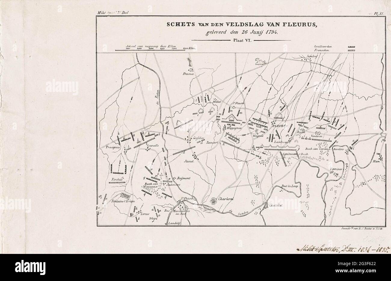 Map of the battle of fleurus 1794 hi-res stock photography and images - Alamy