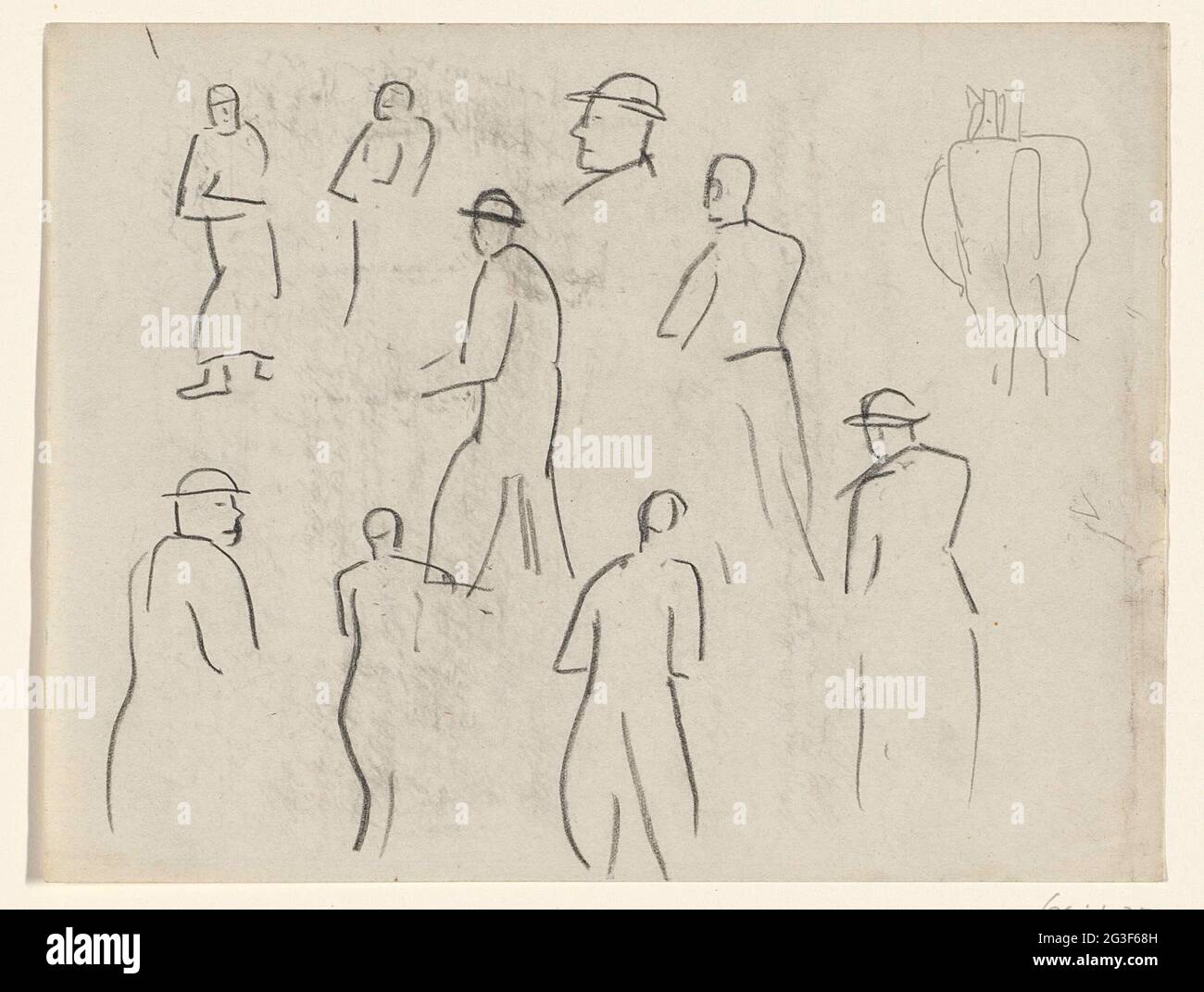 Various figure studies on a sketch sheet Stock Photo - Alamy