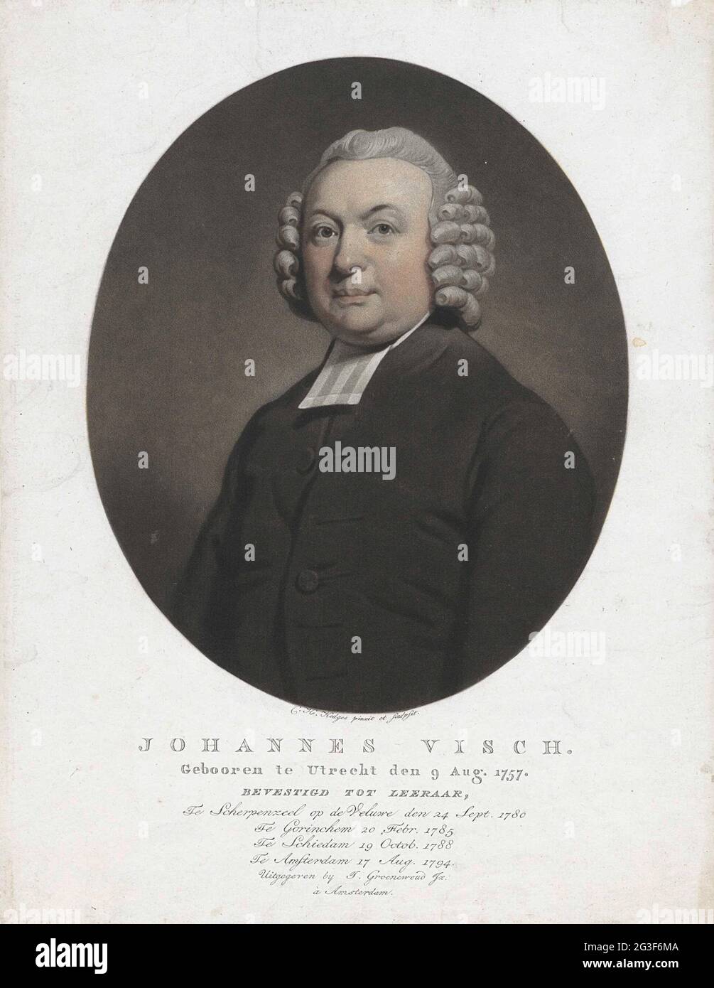 Portrait of the pastor Johannes Visch Stock Photo - Alamy