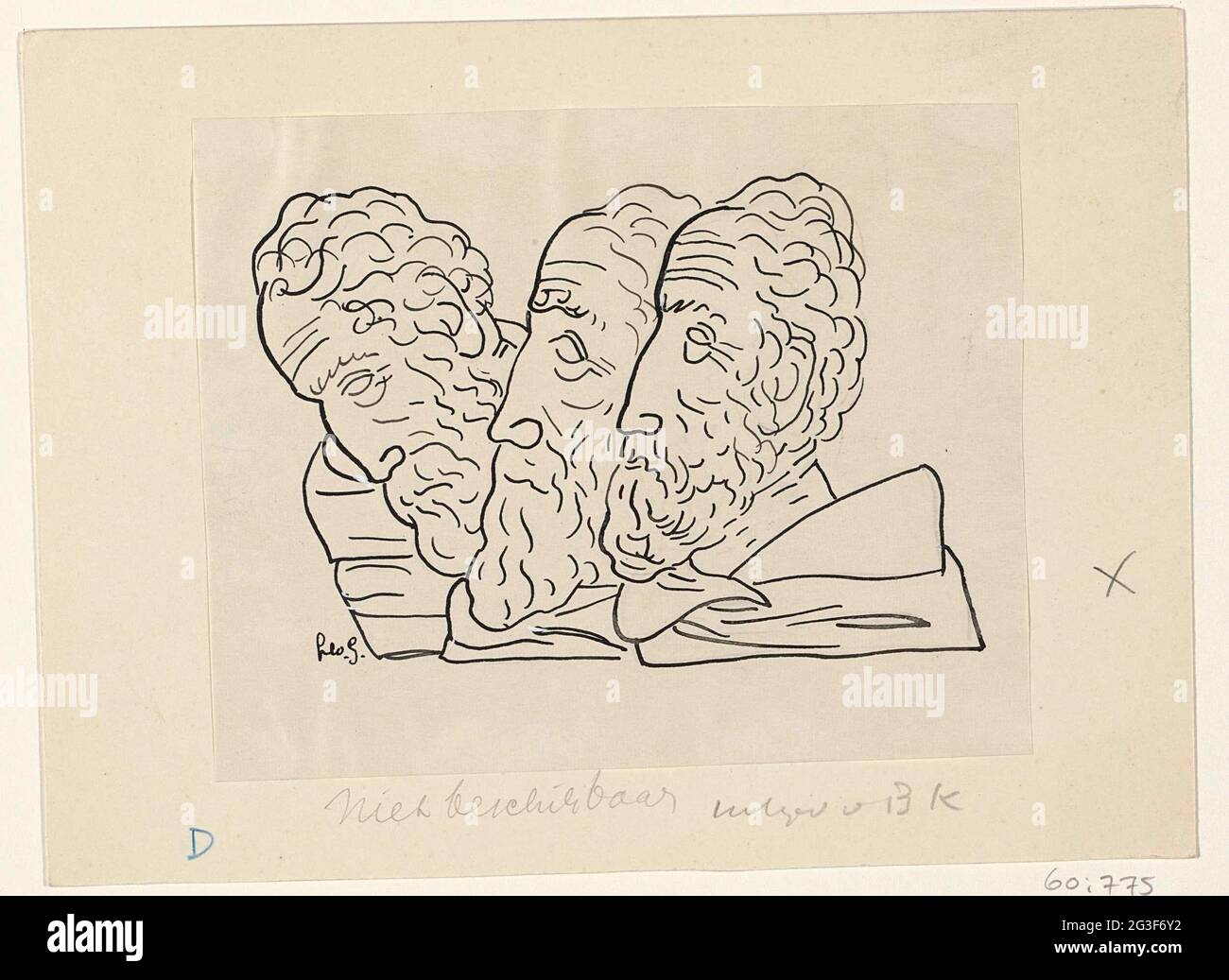 Three men's heads. Design for a print Stock Photo - Alamy