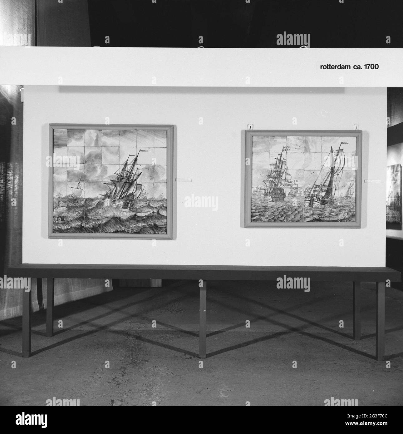 Standing panel with tiles from Rotterdam; Exhibition tiles from own ...