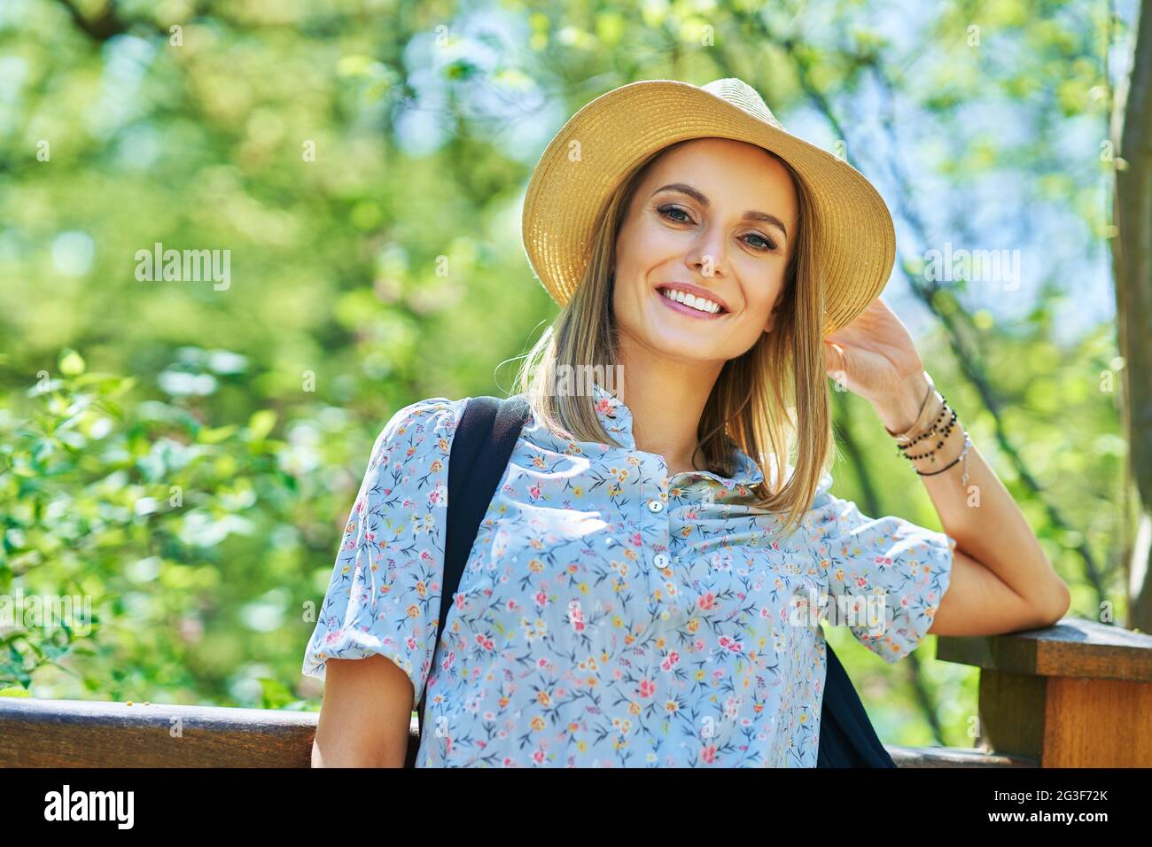 Happy women in the park Stock Photo - Alamy