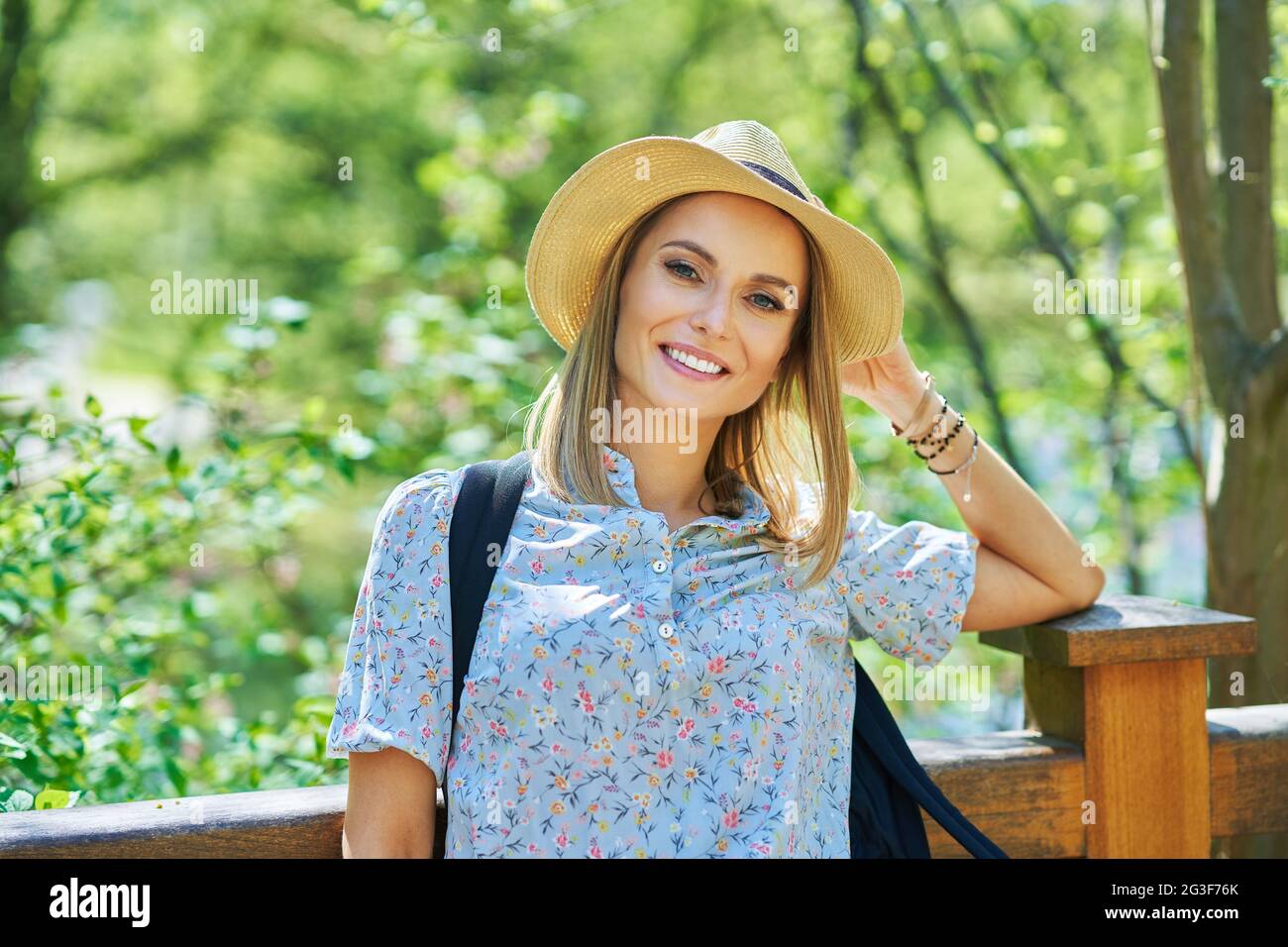 Happy women in the park Stock Photo - Alamy