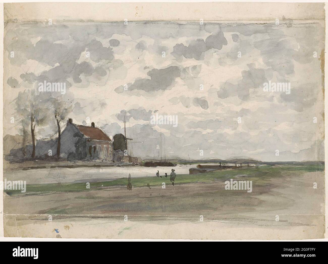 Sail with a mill Stock Photo - Alamy