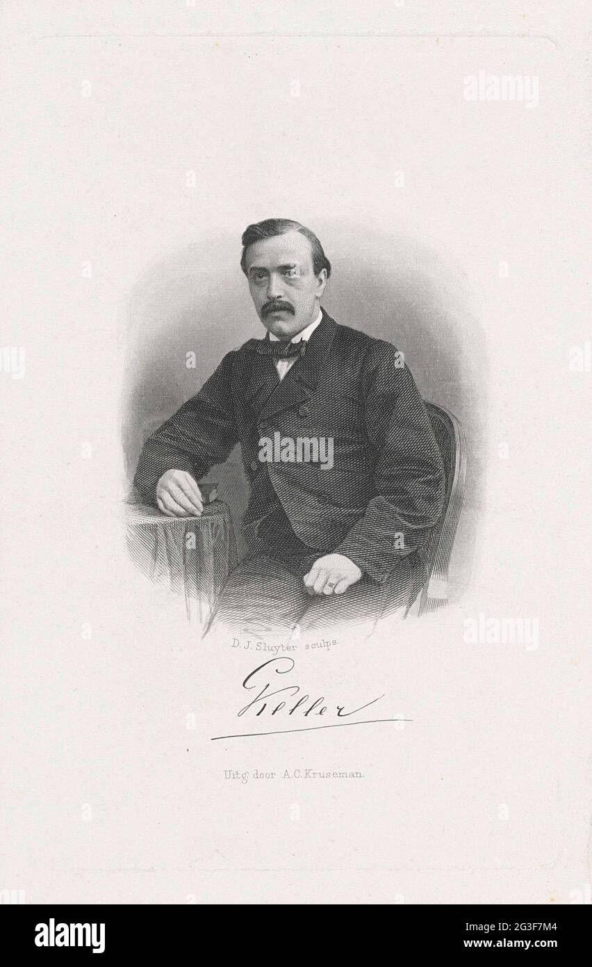 Portrait of the stewer of the States General and novelist Gerard Keller ...