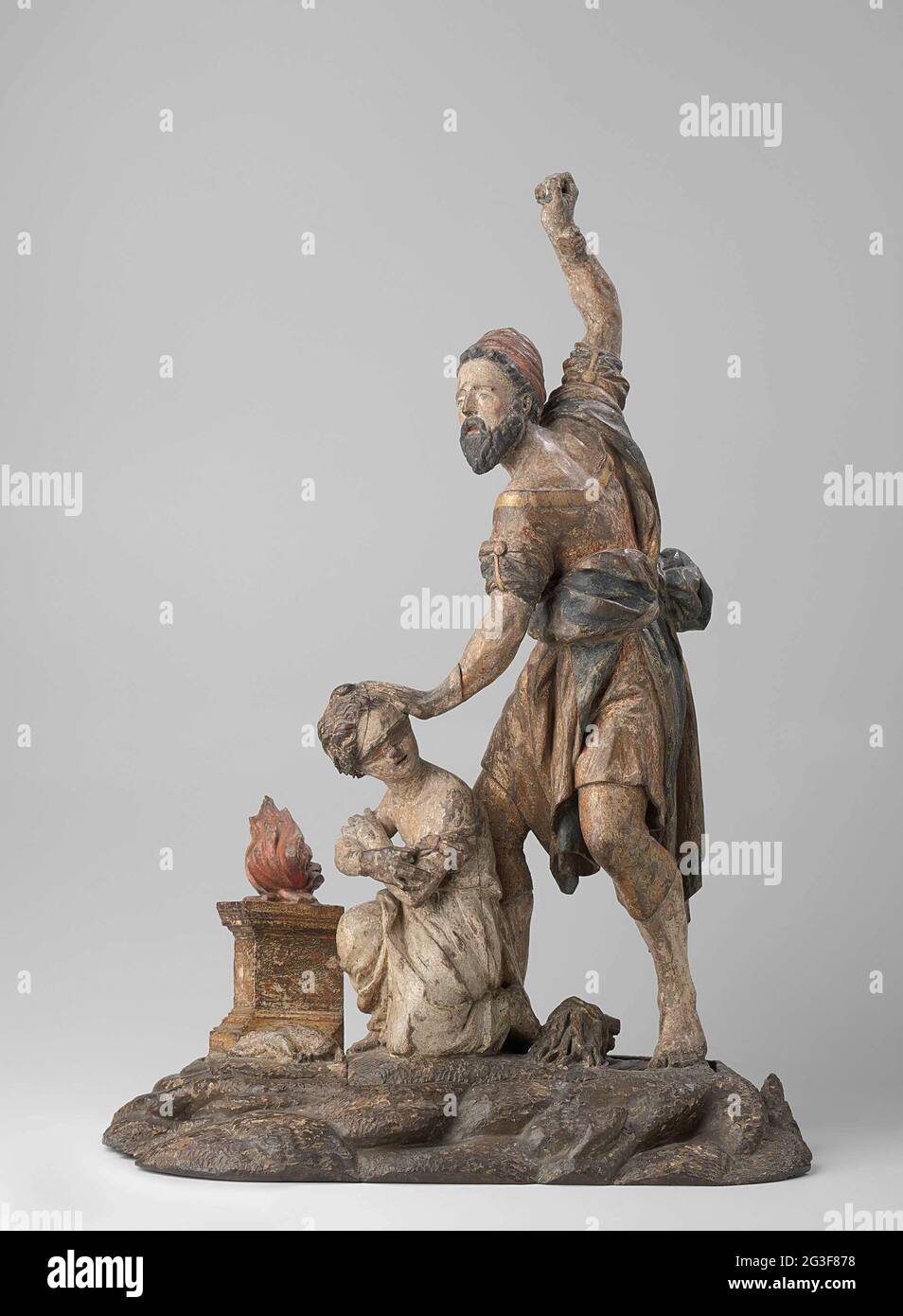 Abraham sacrifice. At an uneven floor, Abraham is left to the left ...