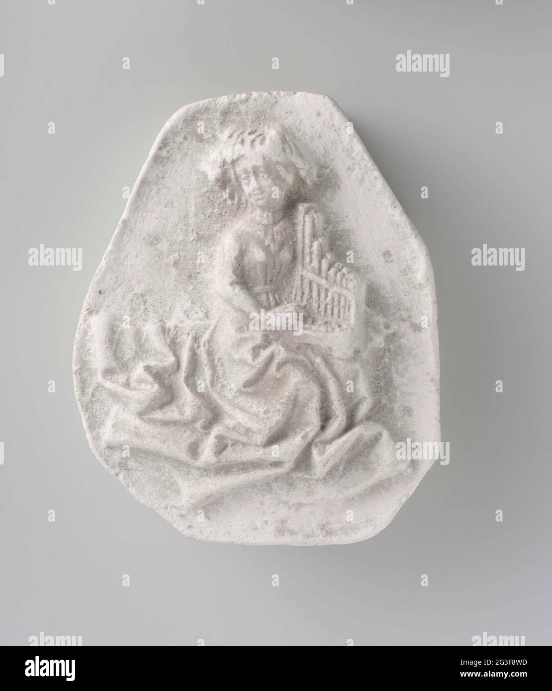 Gypsum casting made with a mold for a relief with Cecilia Stock Photo ...