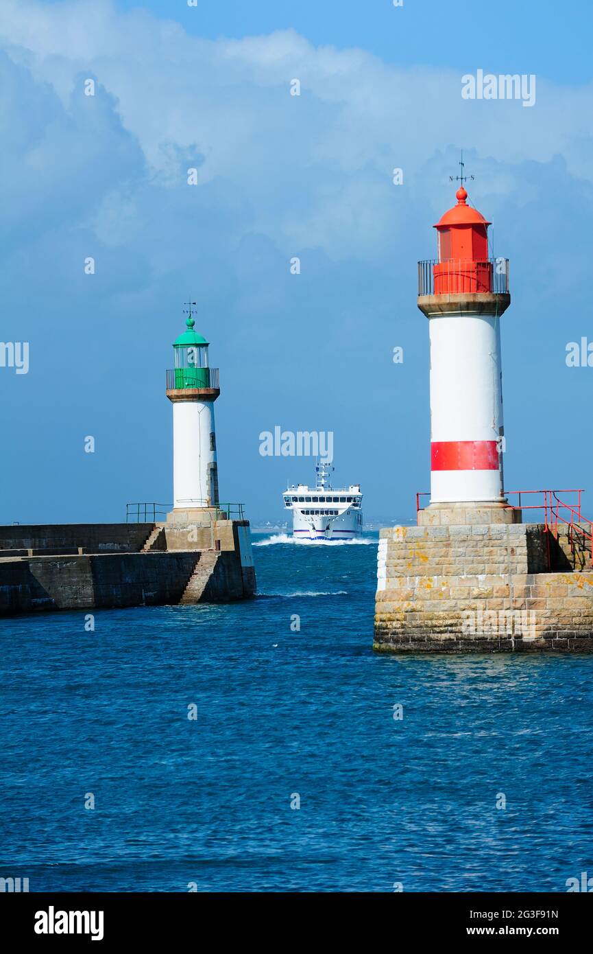 FRANCE. BRITTANY. MORBIHAN (56) GROIX ISLAND. PORT TUDY. (PICTURE NOT ...