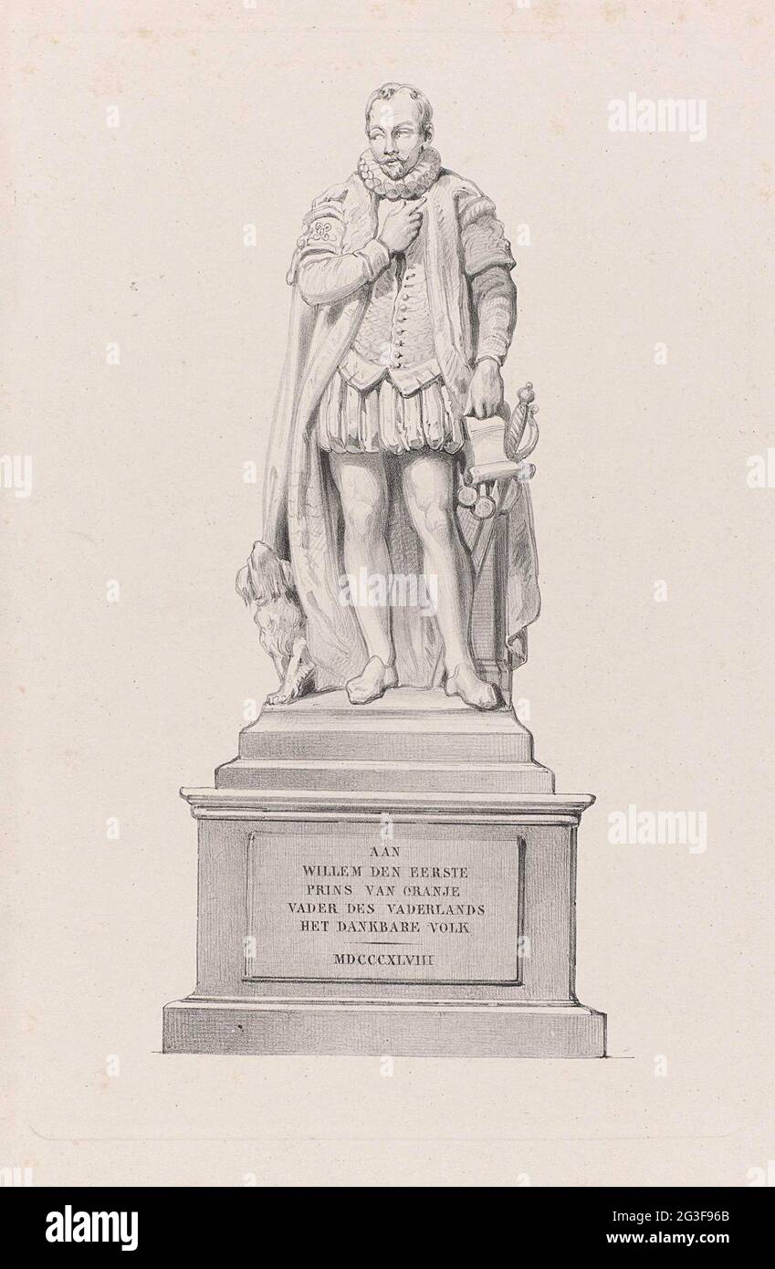 Statue of Willem I, Prince of Orange, on the square in The Hague ...