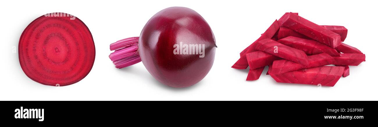 beetroot isolated on white background with full depth of field. Top ...