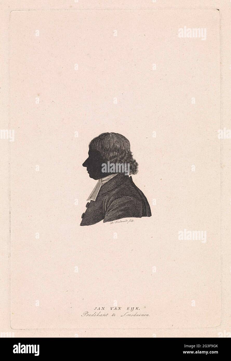 Silhouette portrait of Jan van Eijk, pastor in Loosduinen Stock Photo ...