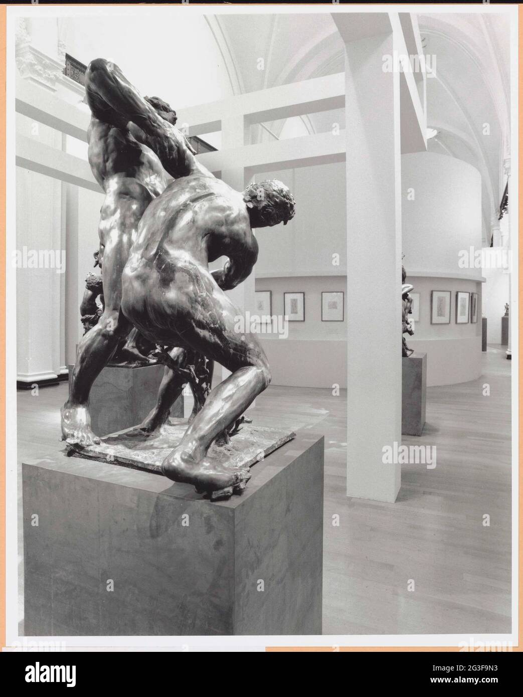 Room with the wrestlers, at the back of a circular wall with drawings; Adriaen de Vries (1556 ...