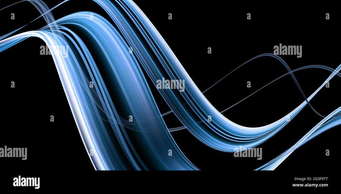 Abstract blue wave Stock Photo - Alamy