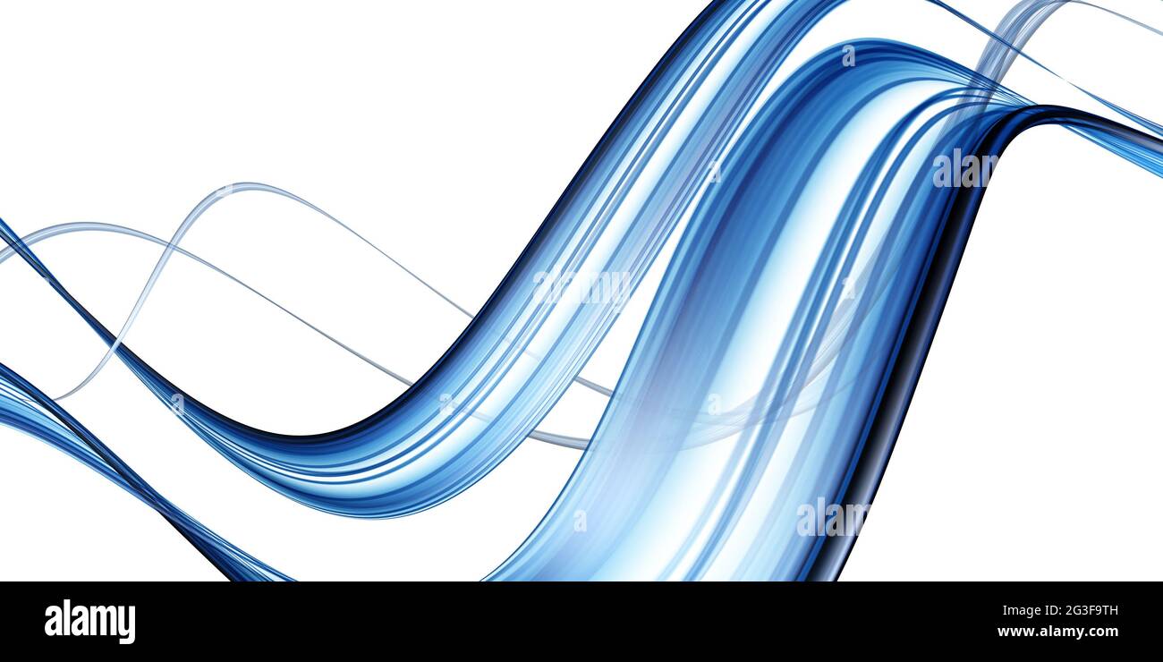 Abstract blue wave Stock Photo - Alamy