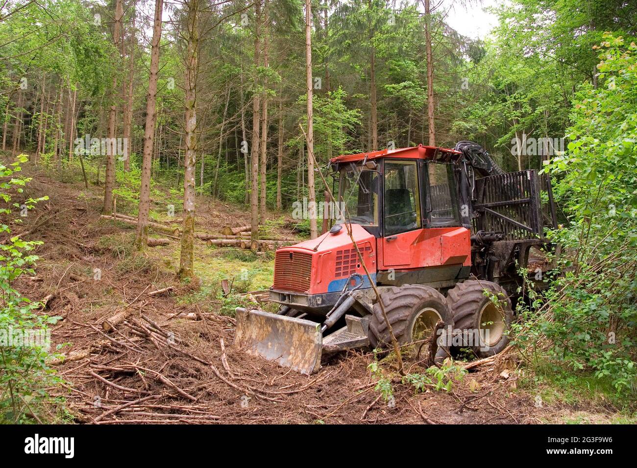 Machinery in forest Stock Photo - Alamy