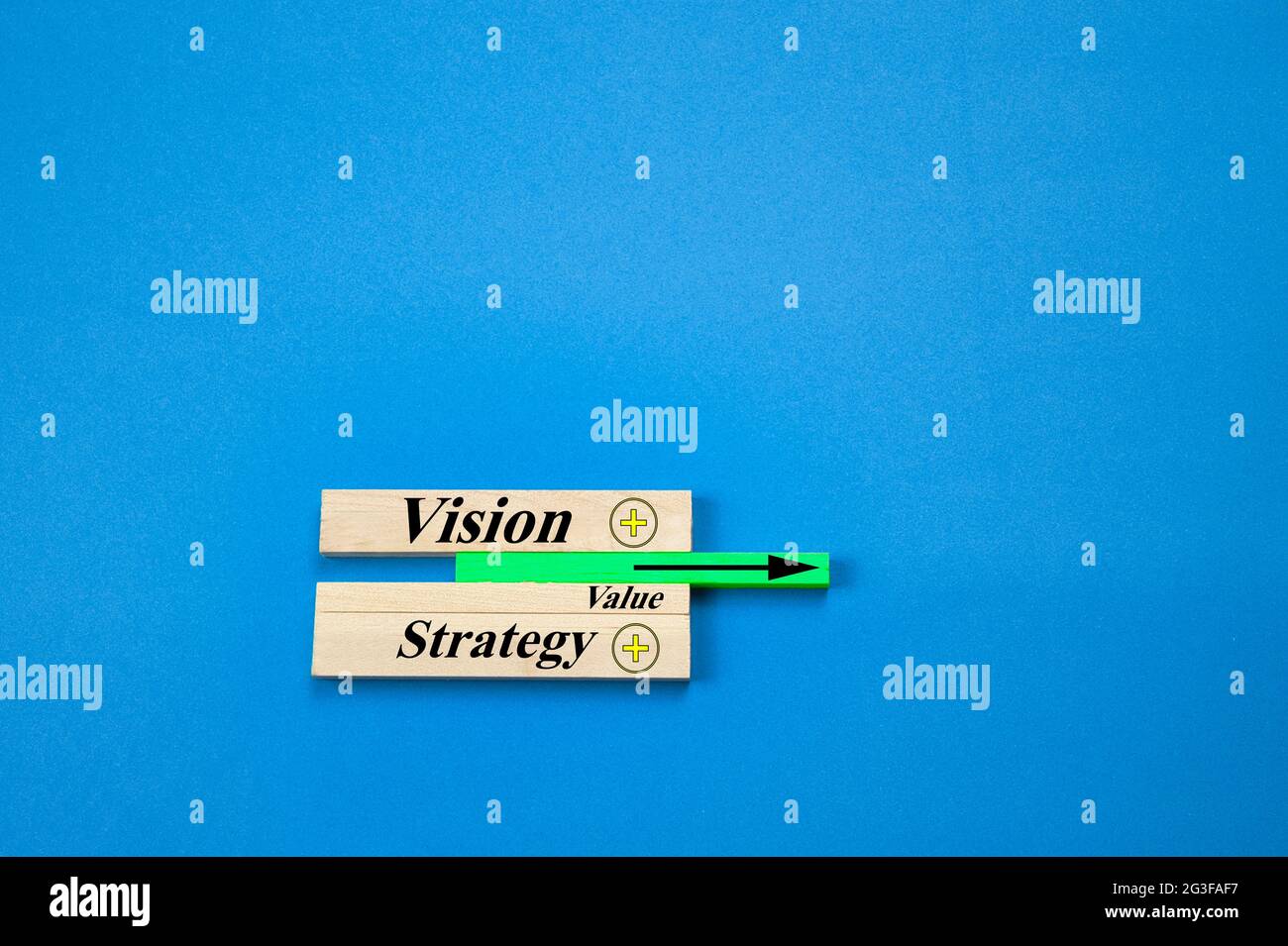 wooden blocks with drawn shapes showing the concept of vision and ...