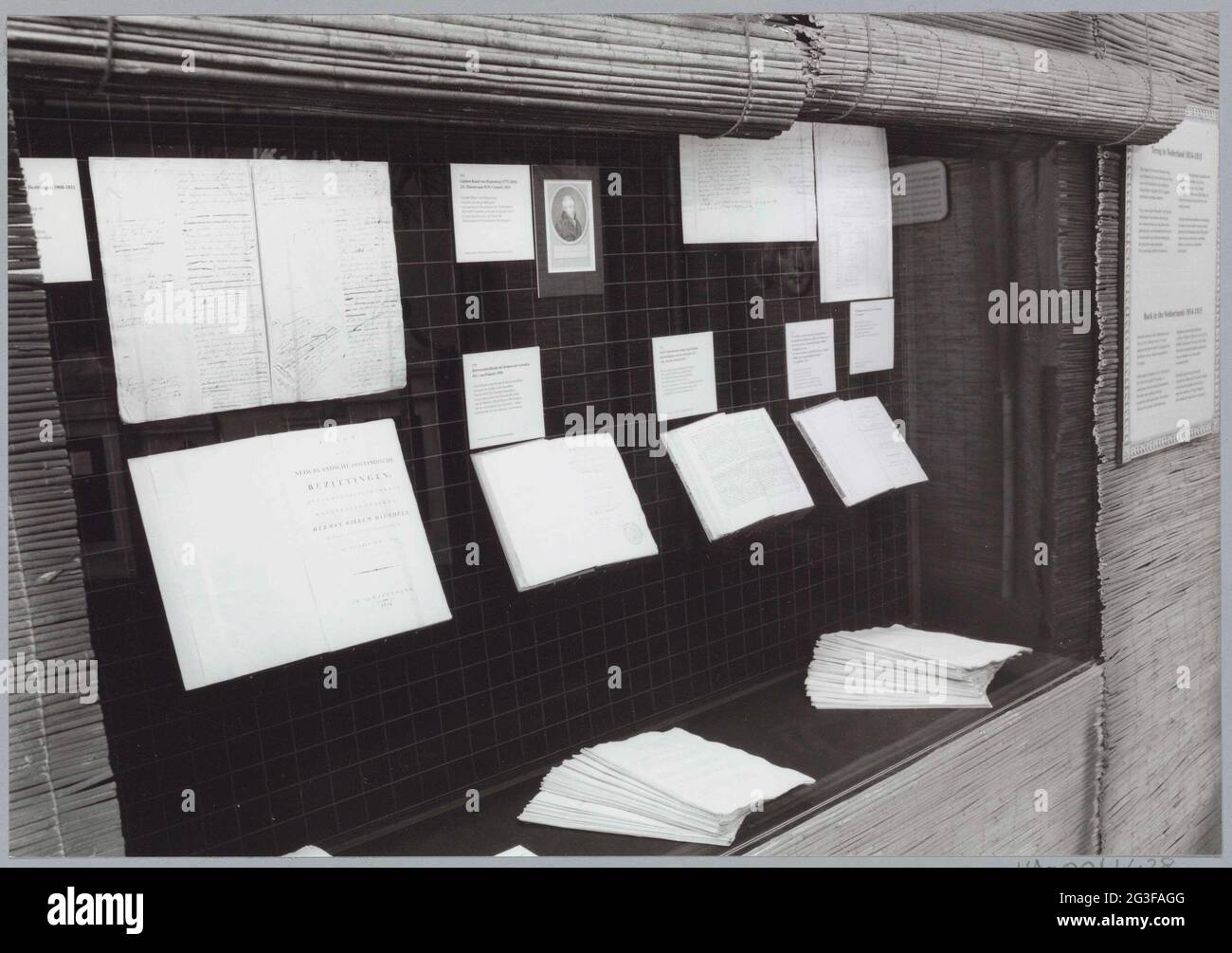 Showcase with documents; Herman Willem Daendels 1762 - 1818 Stock Photo ...