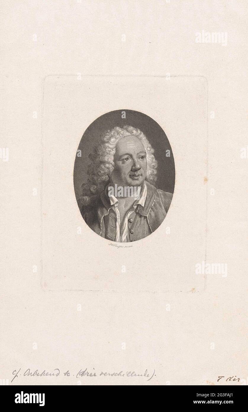 Portrait of Jean Baptiste Rousseau (1671-1741). Portrait of the French ...