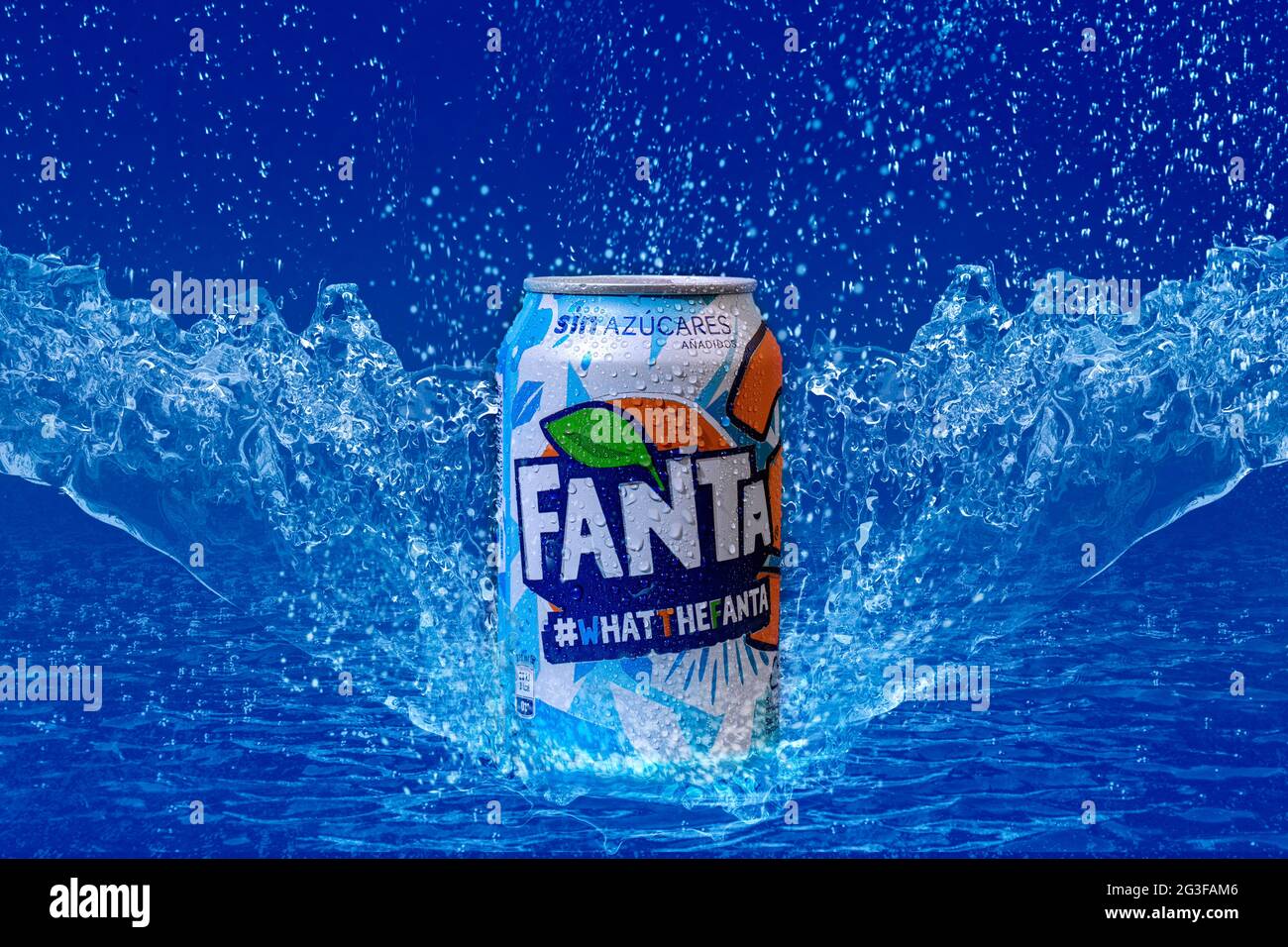 Blue fanta can hi-res stock photography and images - Alamy