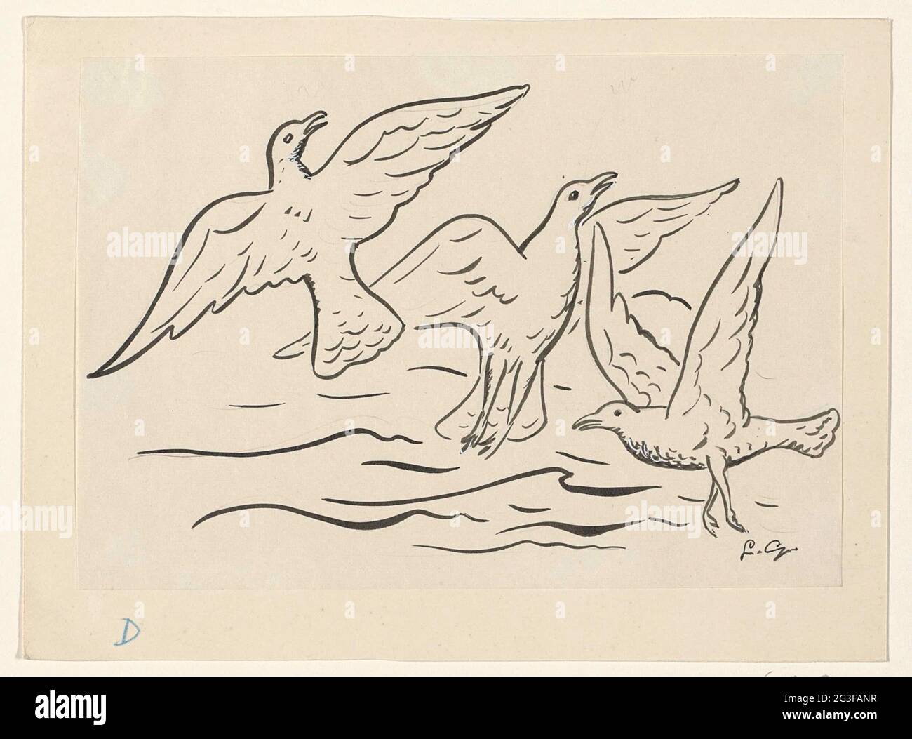 Three birds in the air. Design for a print Stock Photo - Alamy