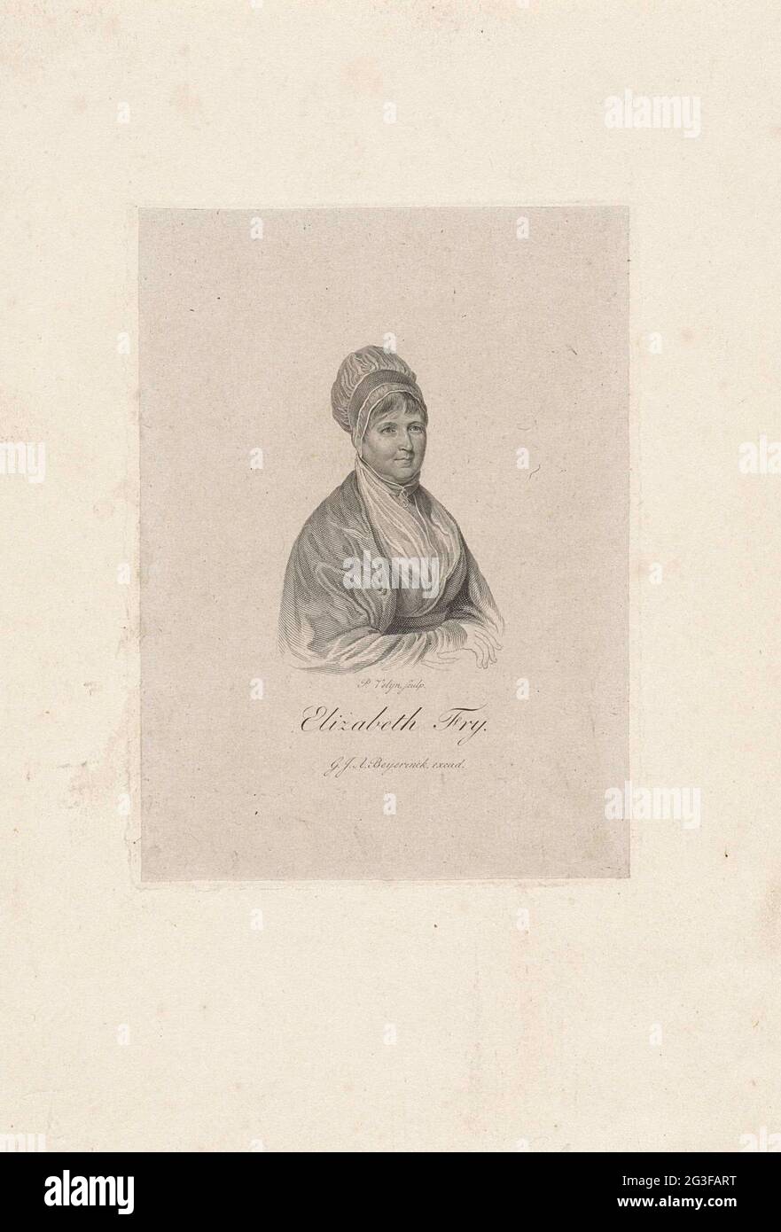 Portrait of Elizabeth Fry. Portrait of Elizabeth Fry, Christian ...