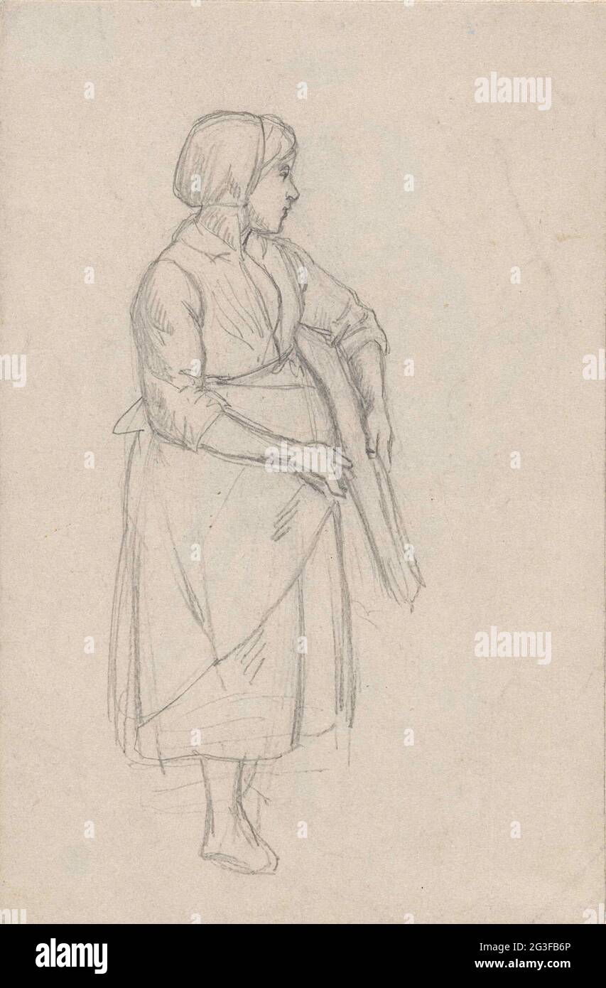 Sketch of a girl Stock Photo - Alamy