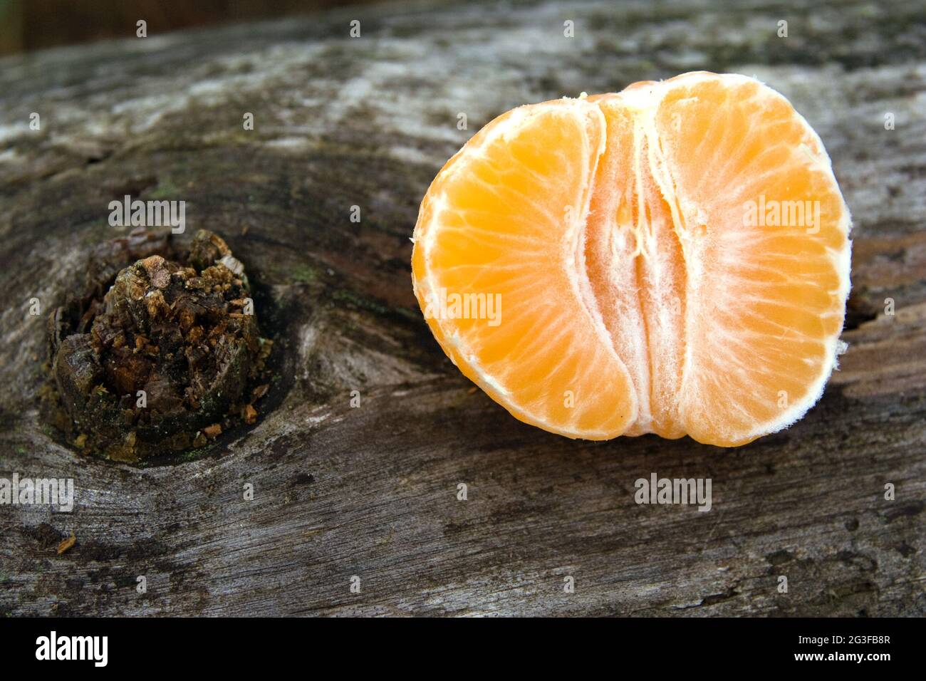 Mandarin on wood Stock Photo - Alamy