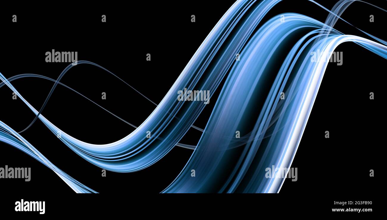 Abstract blue wave Stock Photo - Alamy
