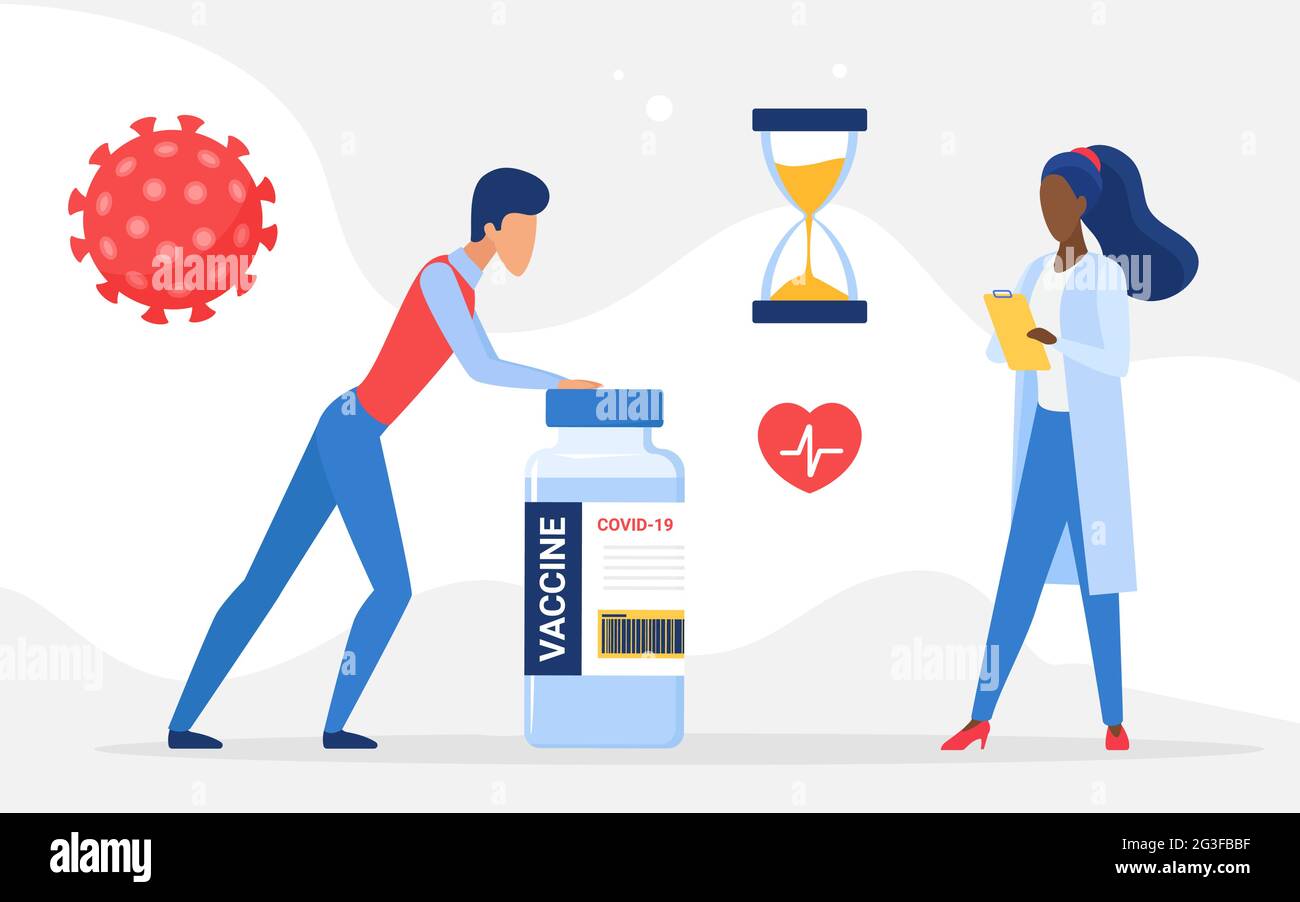 Vaccination protection, medicine healthcare concept vector illustration ...