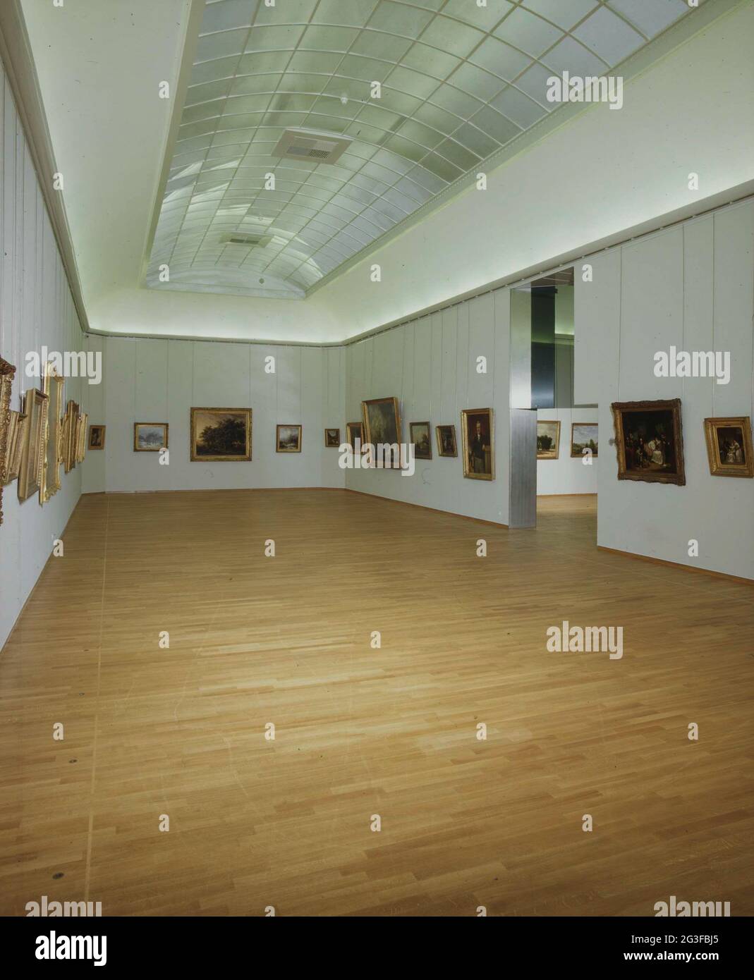 Setup 19th century paintings; Set up South Wing Stock Photo - Alamy