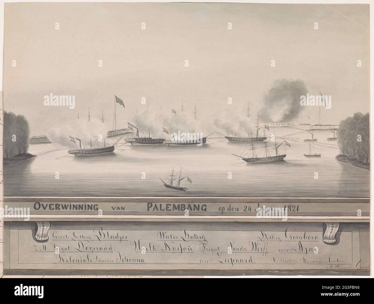 Victory over palembang, 1821; Victory of Palembang on the 24 June 1821 ...