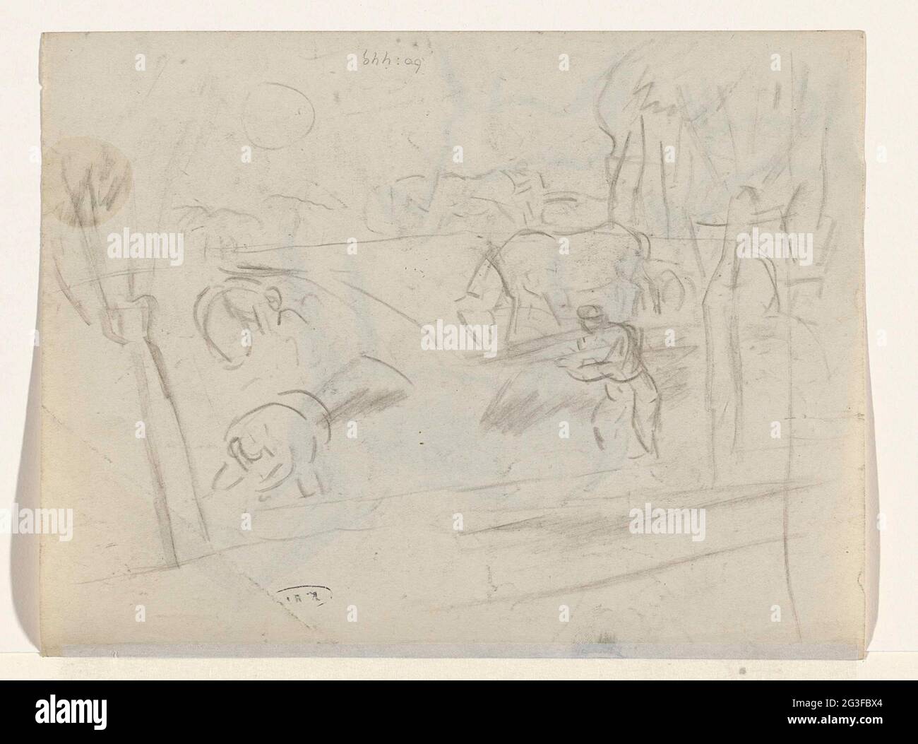 Sketch sheet with landscape Stock Photo - Alamy