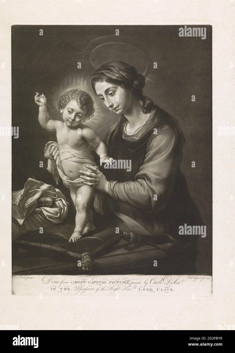 Maria and the Christ child; Done From A Most Capital Picture, Painted ...