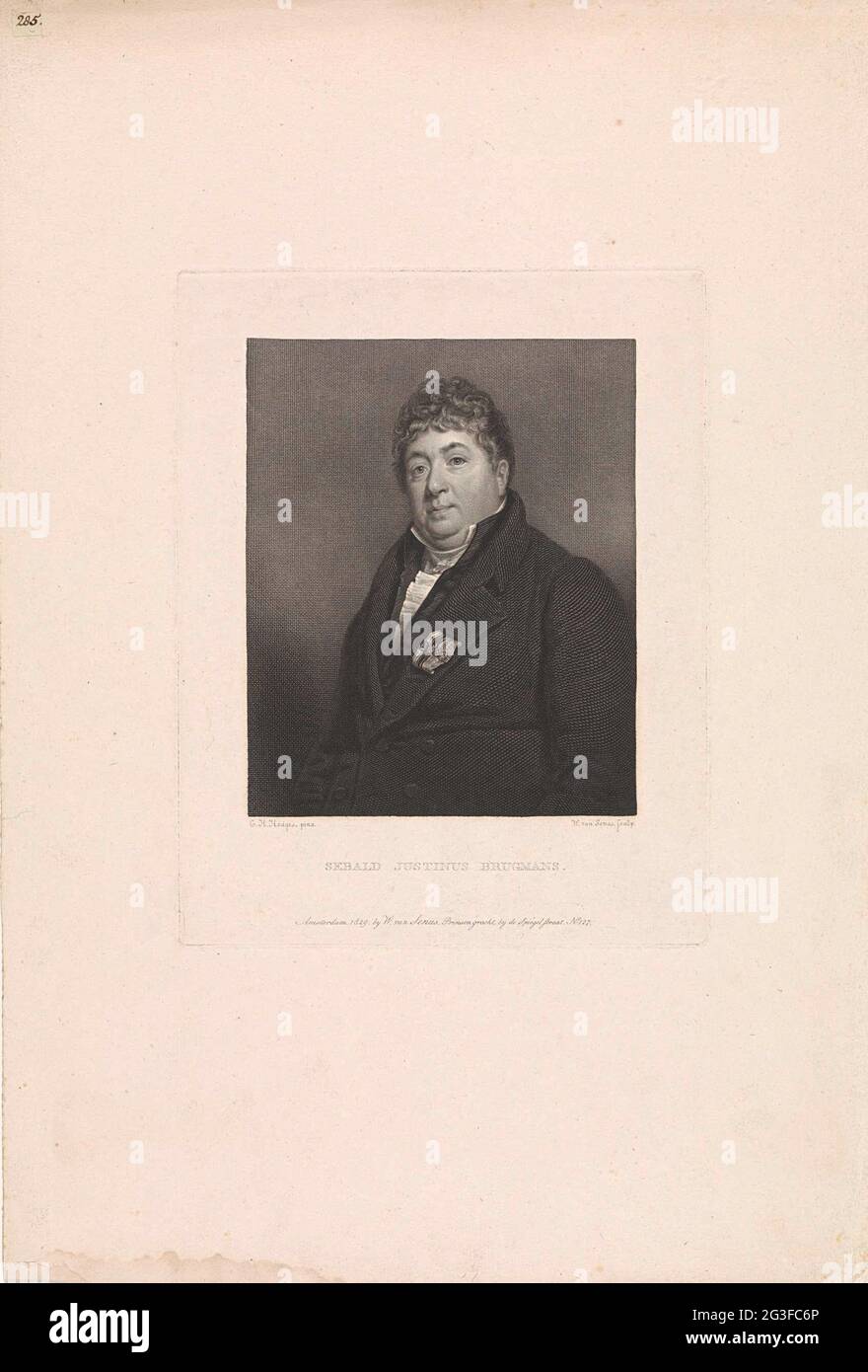 Portrait of Sebald Justinus Brugmans. Portrait of the Dutch doctor and ...