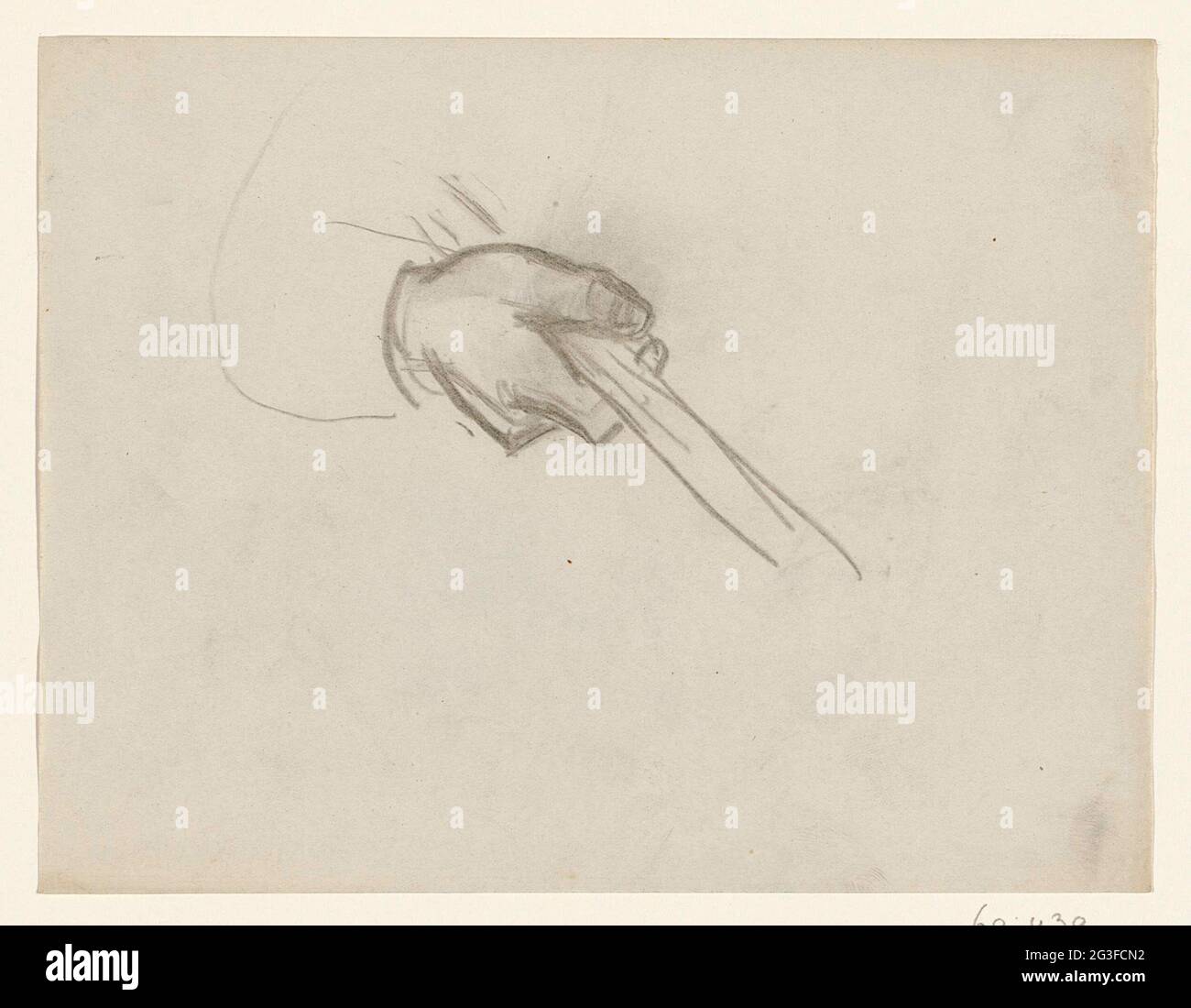 Sketch of a hand, holding stick Stock Photo - Alamy