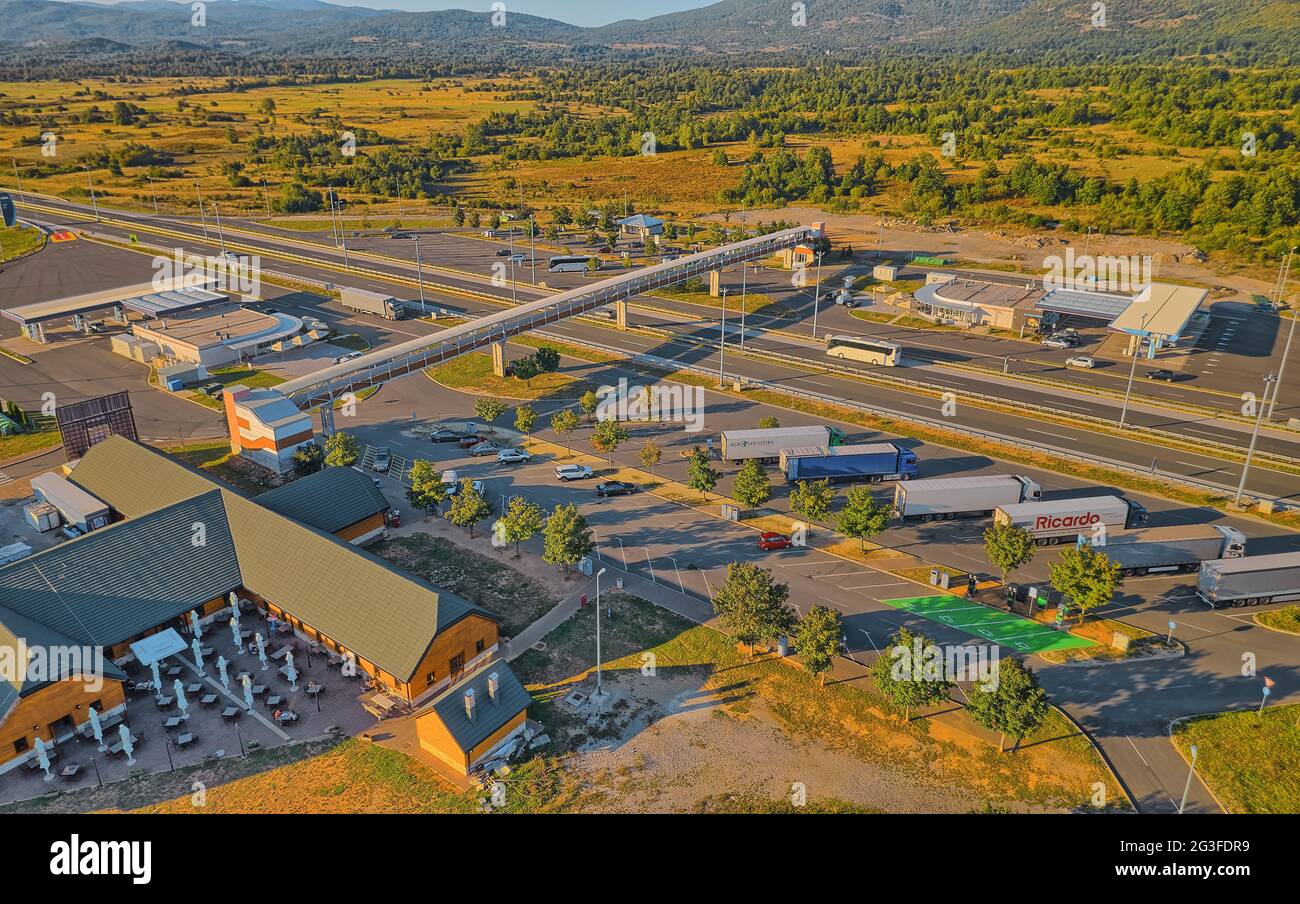 Rest stop on the highway that connects the north and south of the ...