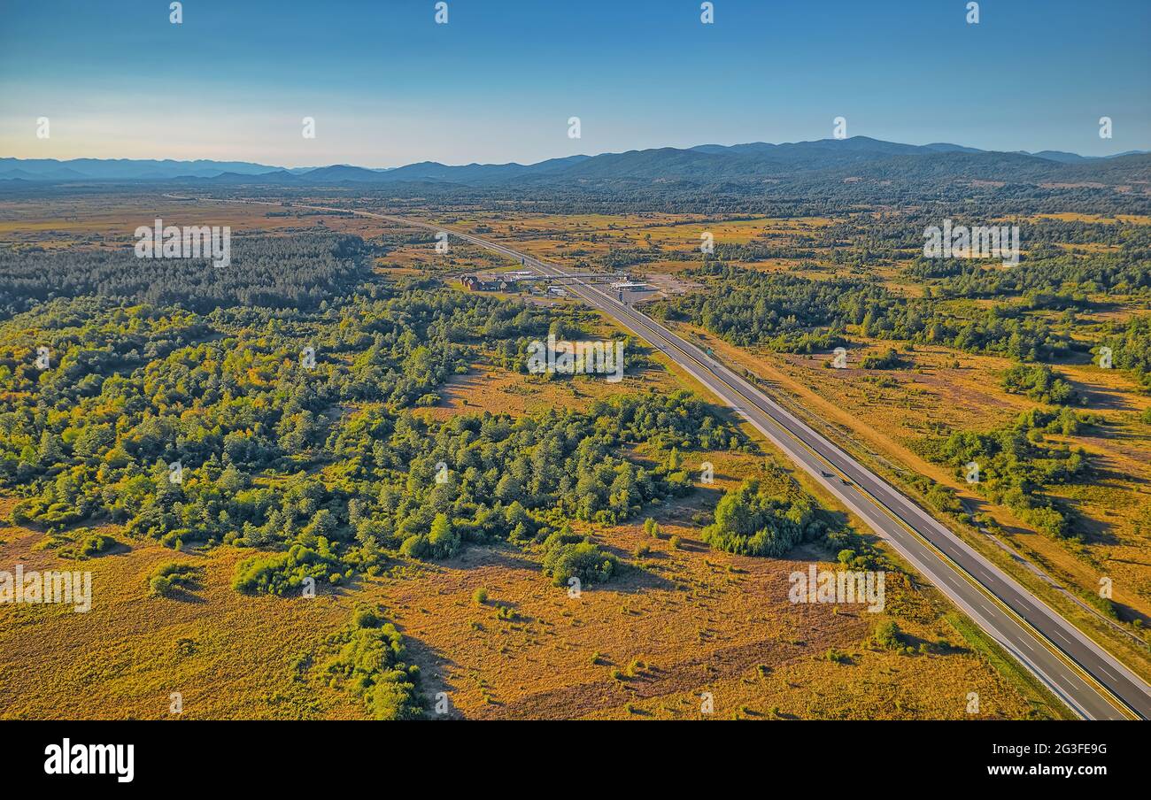 Dalmatina highway that connects the north and south of the Croatia ...
