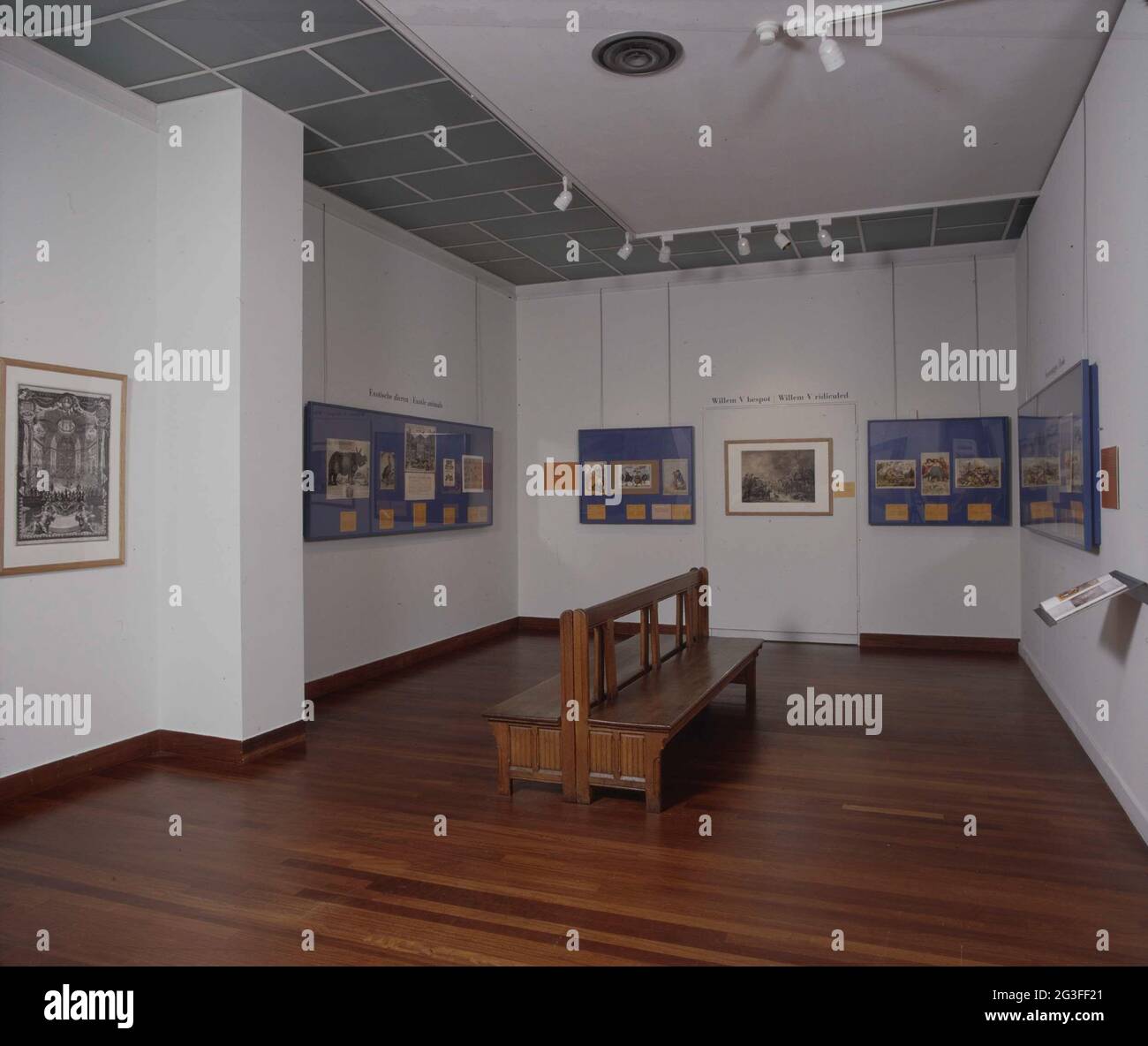 Room with various objects in showcases called exotic animals and Willem ...