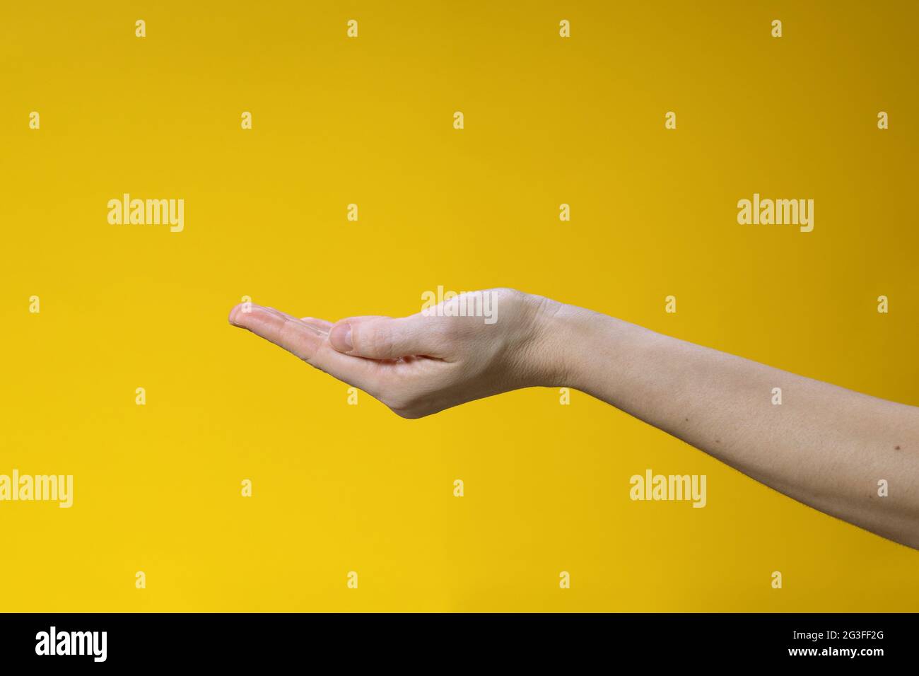 Female hand palm side close up hi-res stock photography and images - Alamy