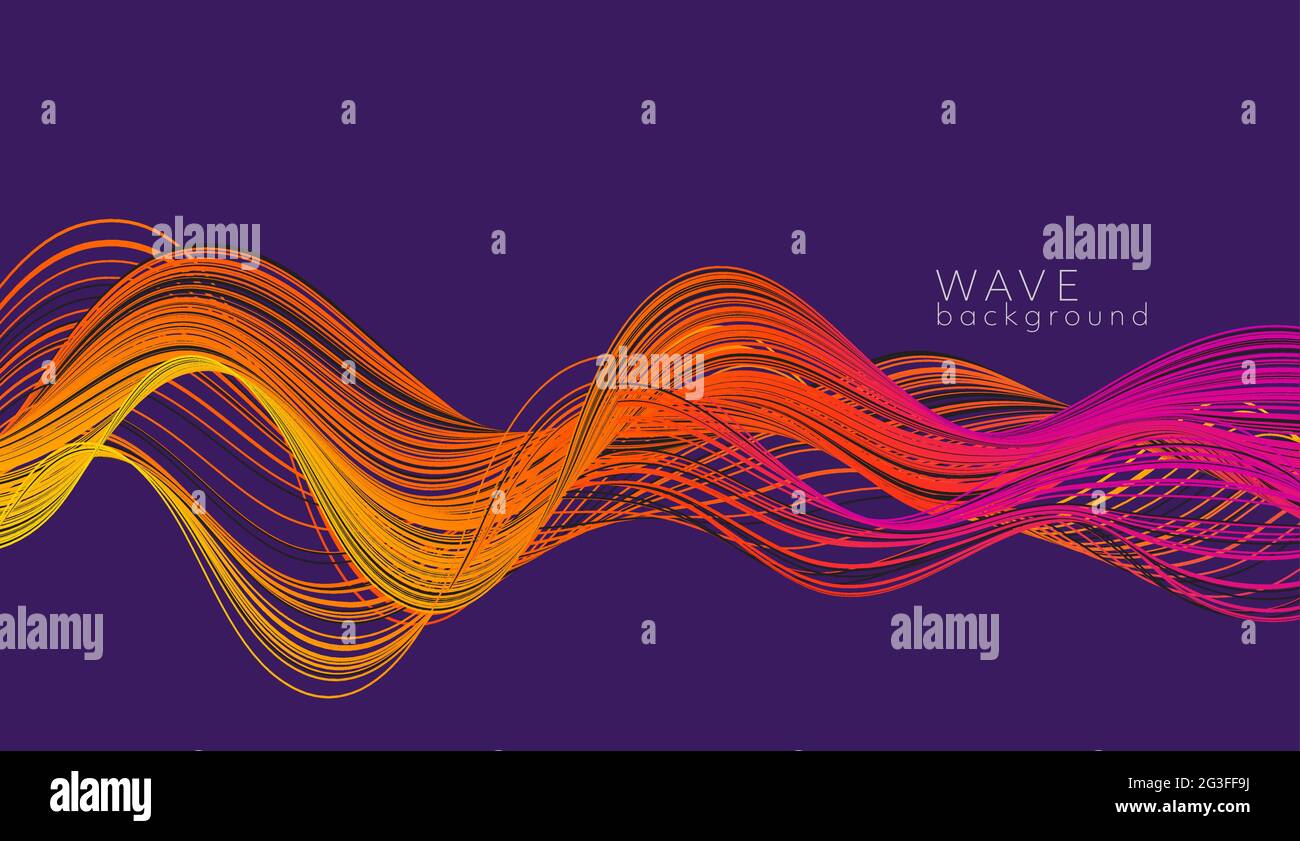 Vector abstract background with color abstract wave Stock Vector Image ...